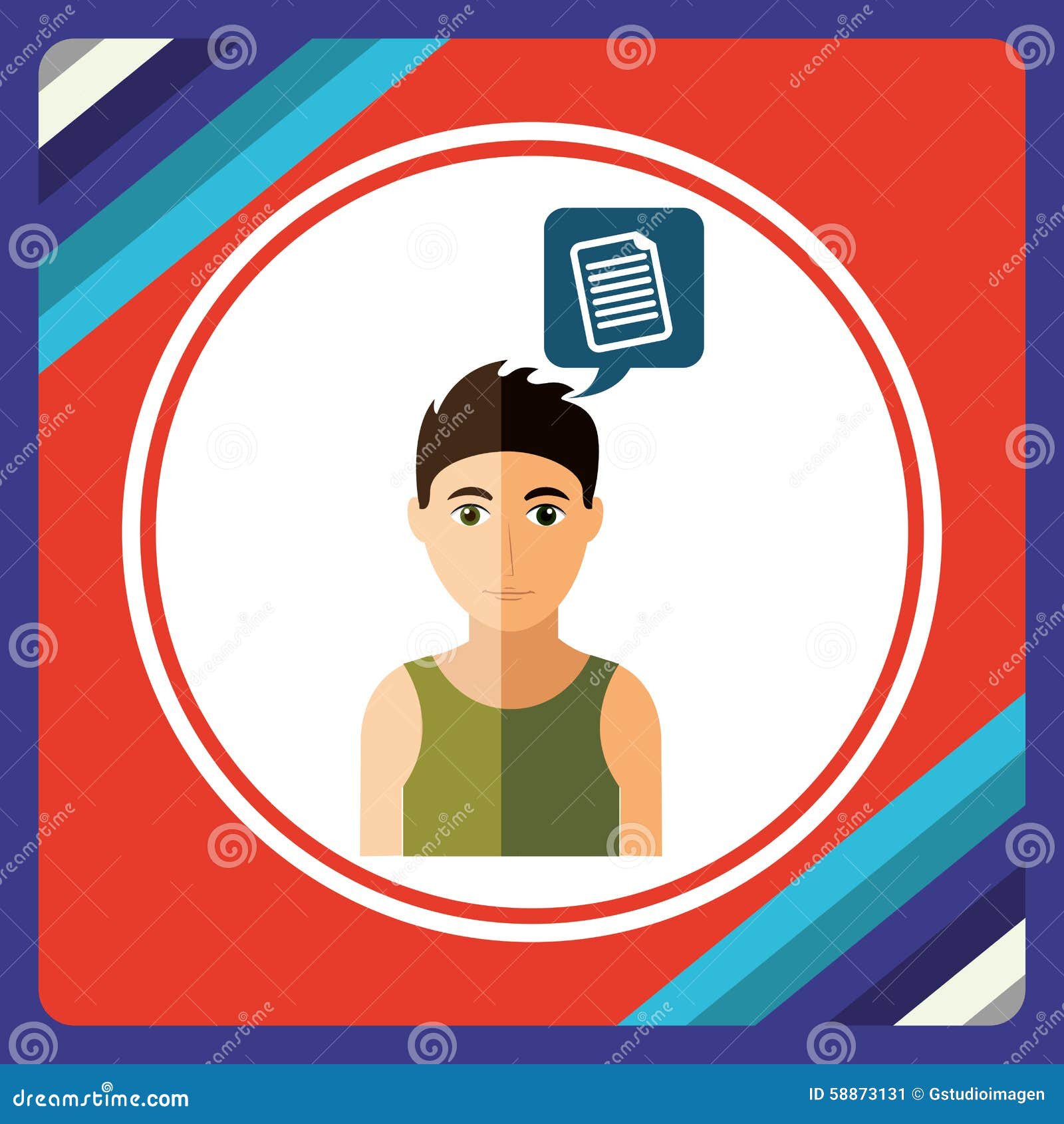 Personal thought stock vector. Illustration of symbol - 58873131