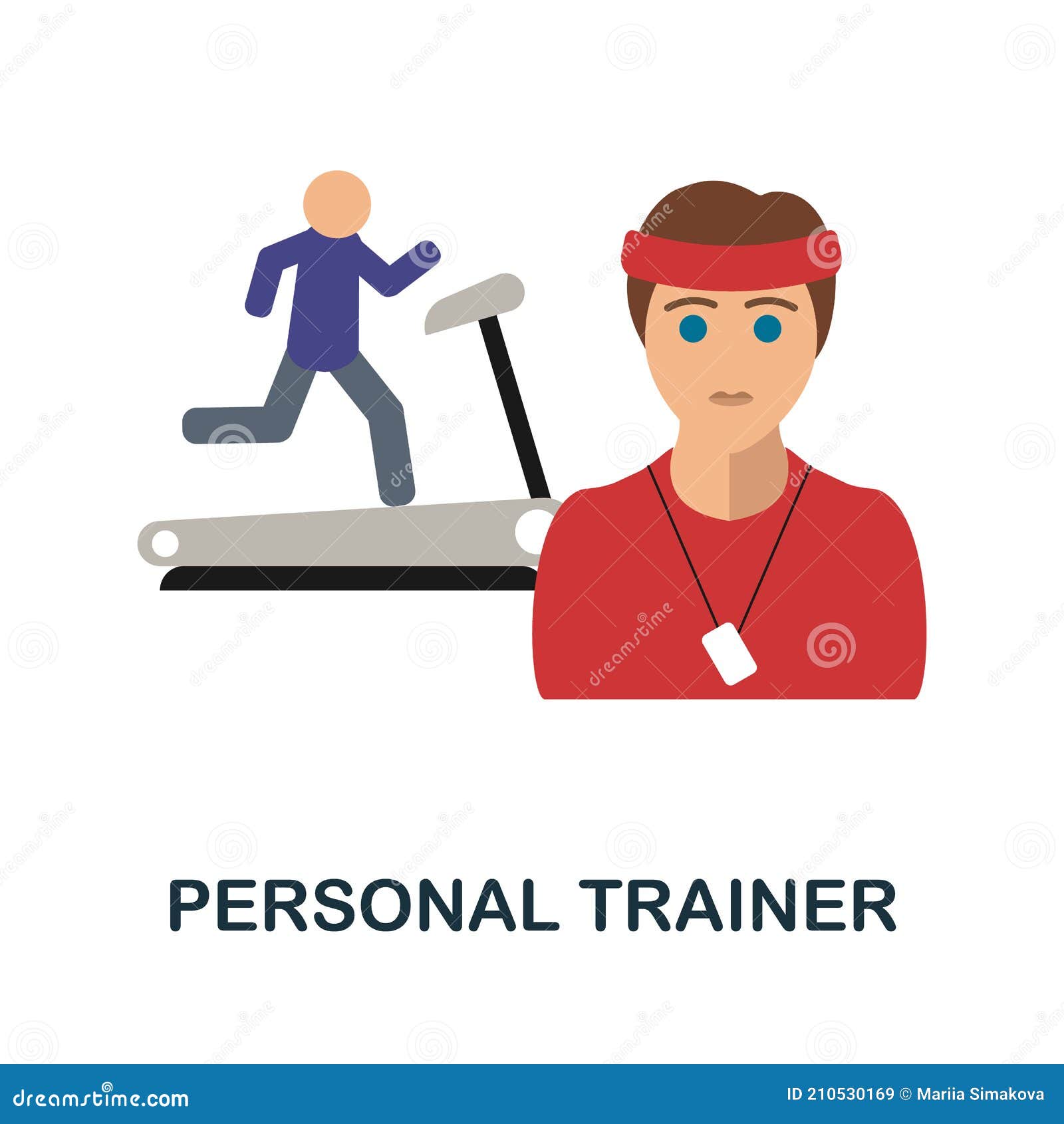 Personal Trainer Flat Icon. Color Simple Element from Freelance ...