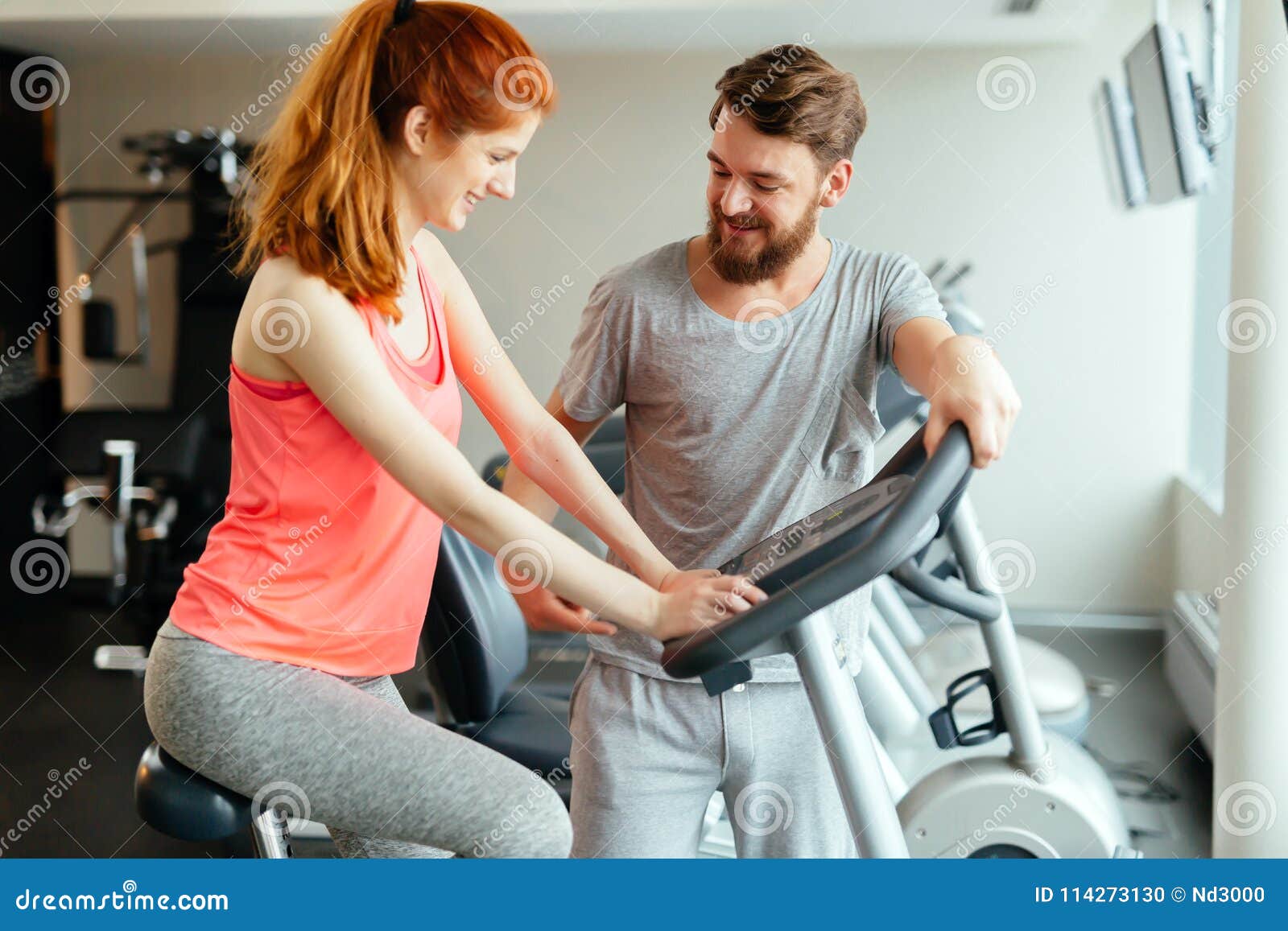 Personal Trainer Giving Instructions Stock Photo - Image of instruction ...