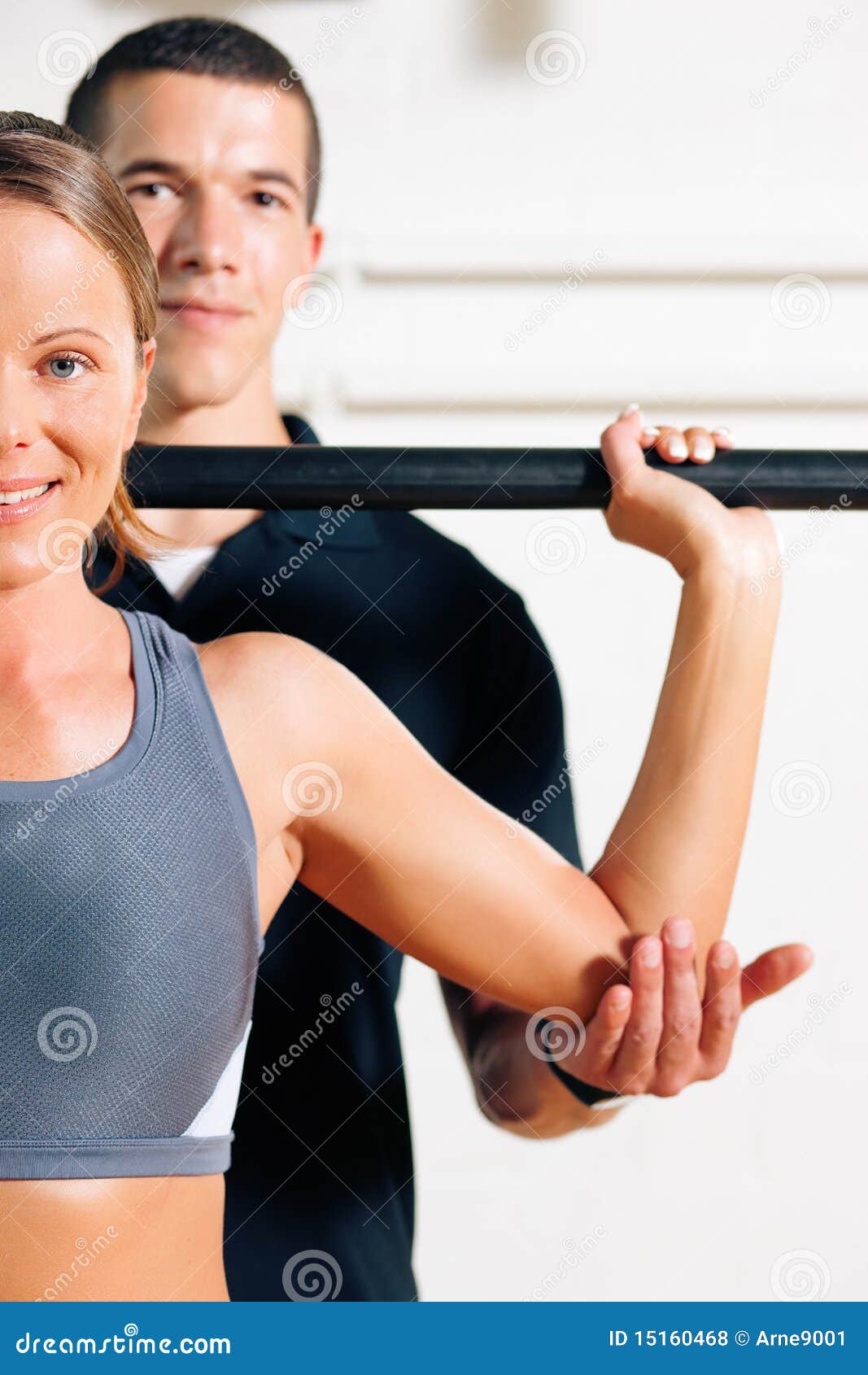 Personal Trainer in gym stock photo. Image of sport, body - 15160468