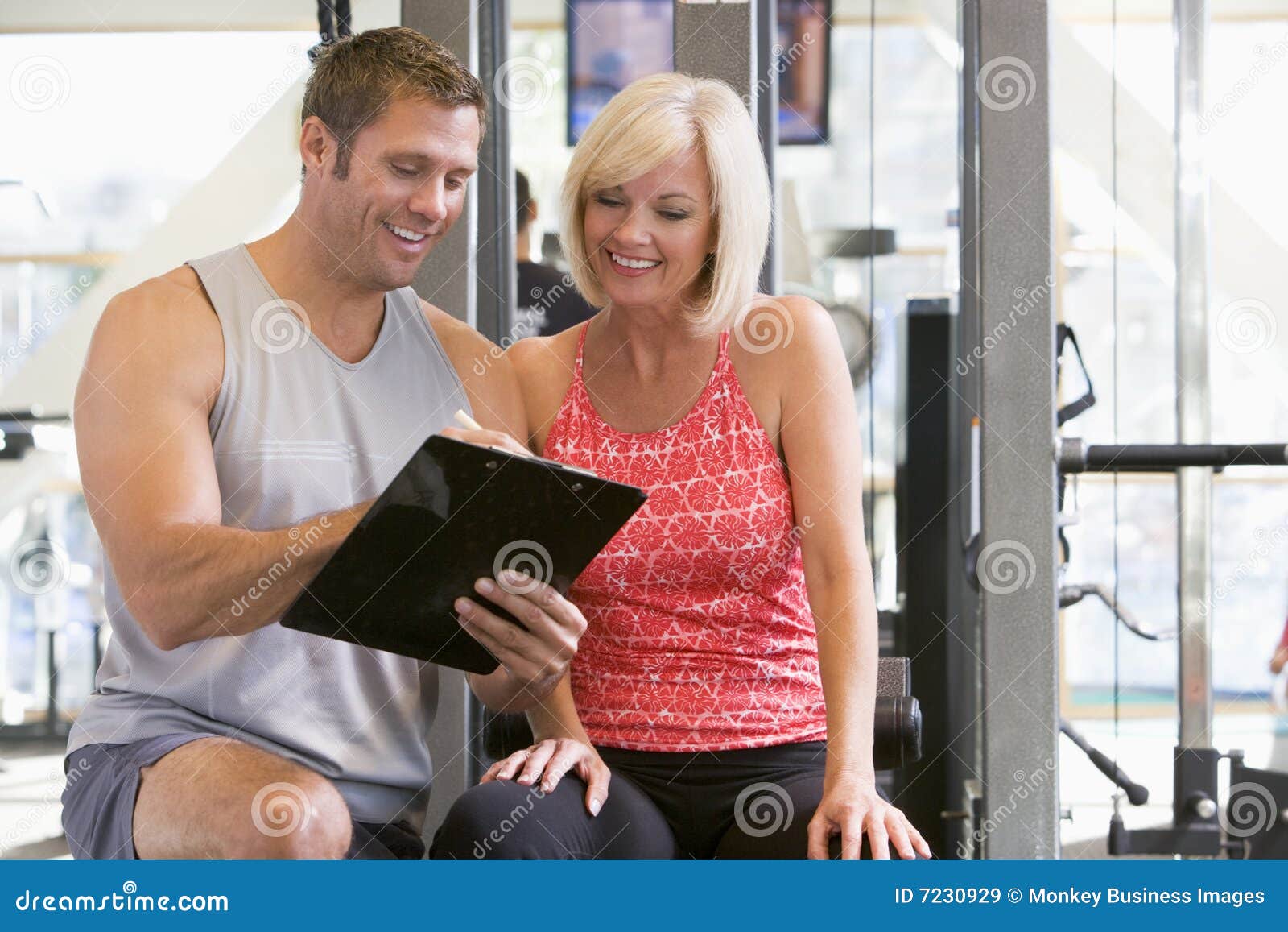 Personal Trainer at the Gym Stock Image - Image of healthy, middle: 7230929