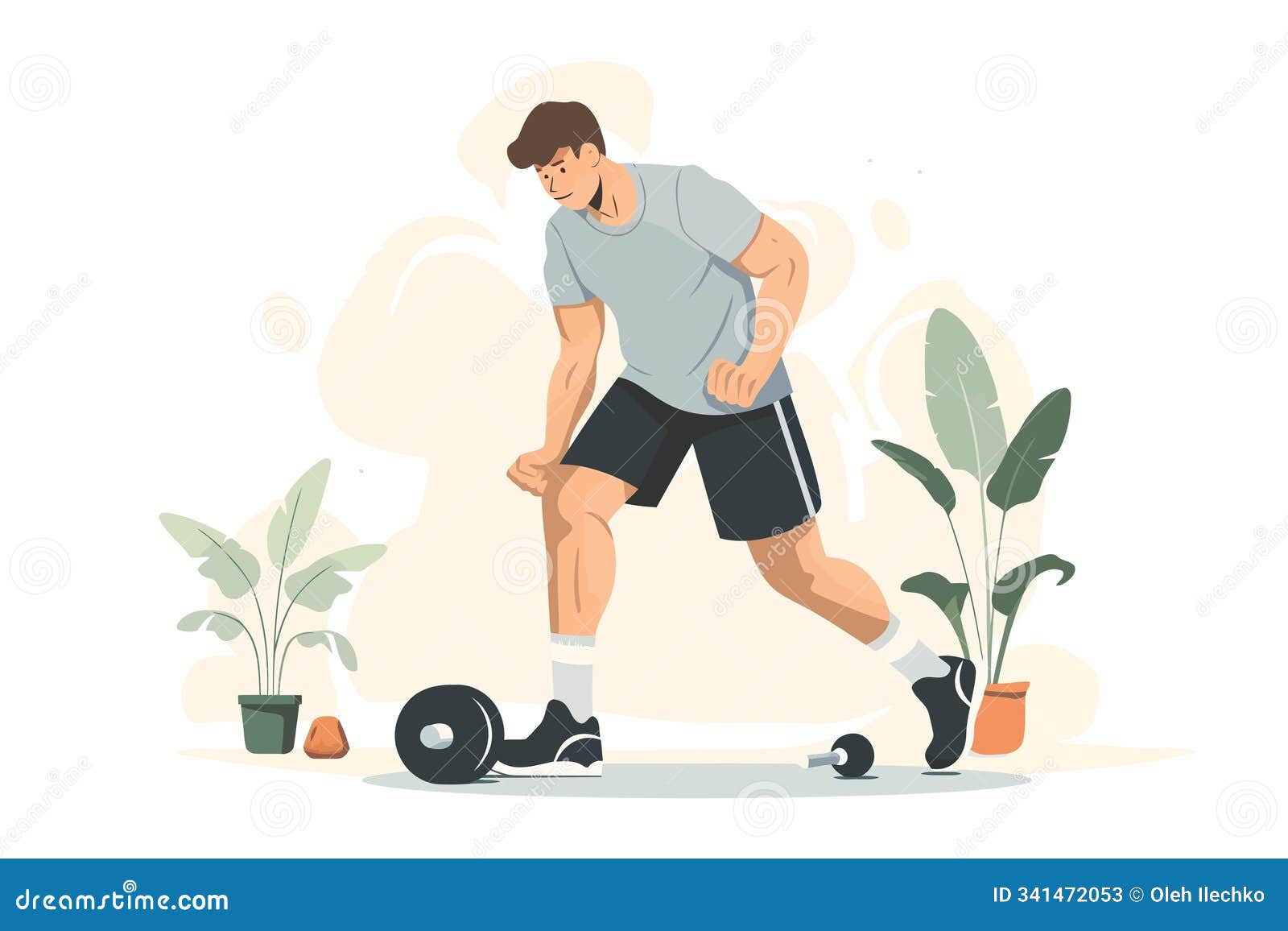 Personal trainer isolated stock vector. Illustration of sporty - 341472053