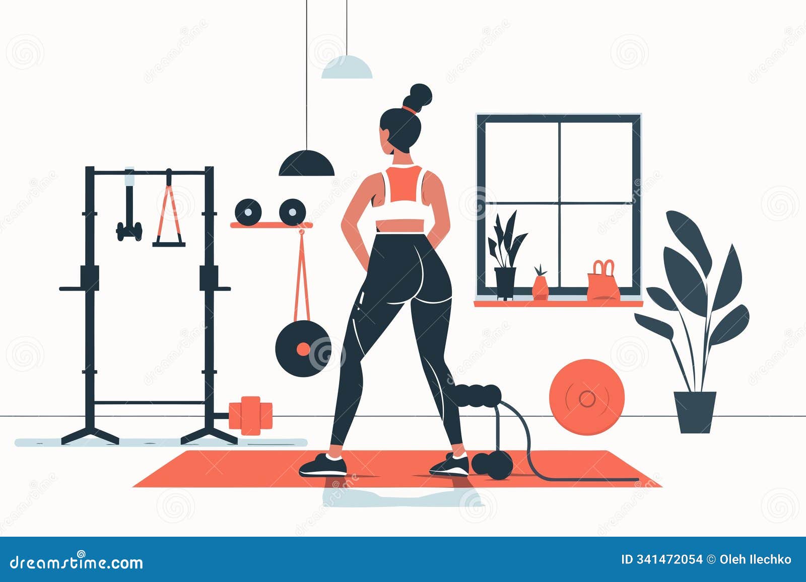 Personal trainer isolated stock vector. Illustration of healthy - 341472054