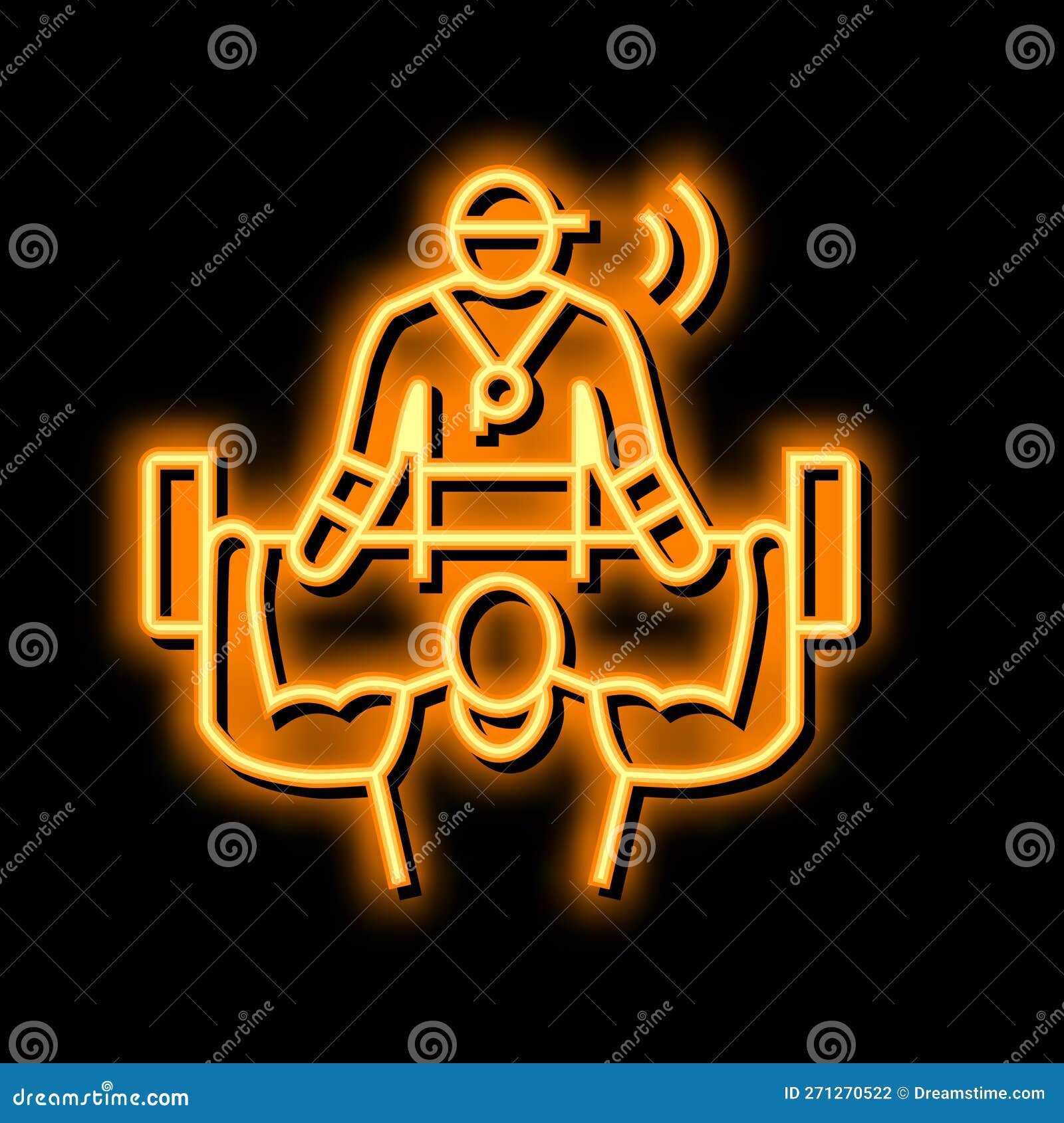 Personal Trainer Neon Glow Icon Illustration Stock Vector ...