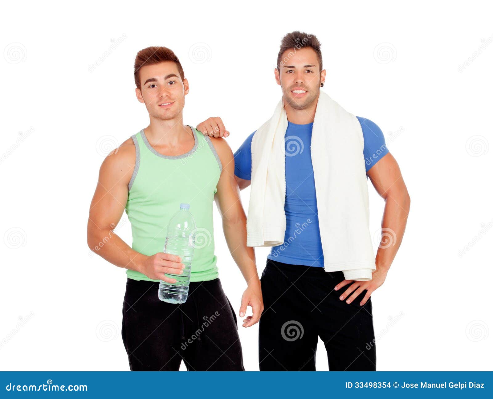 Personal Trainer and Strong Boy Stock Photo - Image of health ...