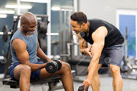 Personal Trainer Training Client Stock Image - Image of american, afro ...