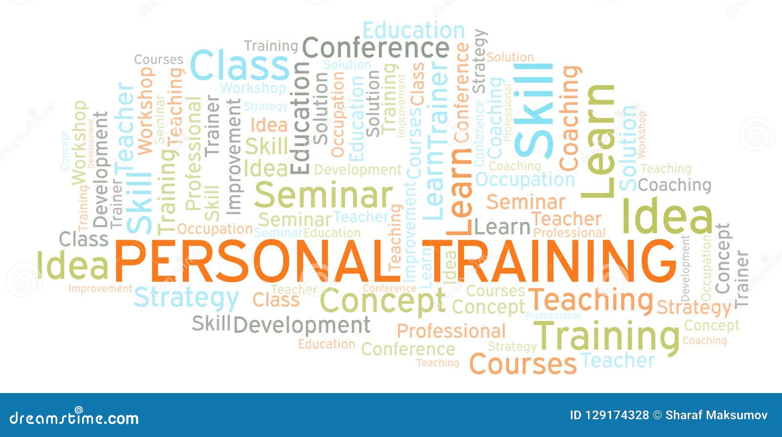 Personal Training Word Cloud. Stock Illustration - Illustration of ...