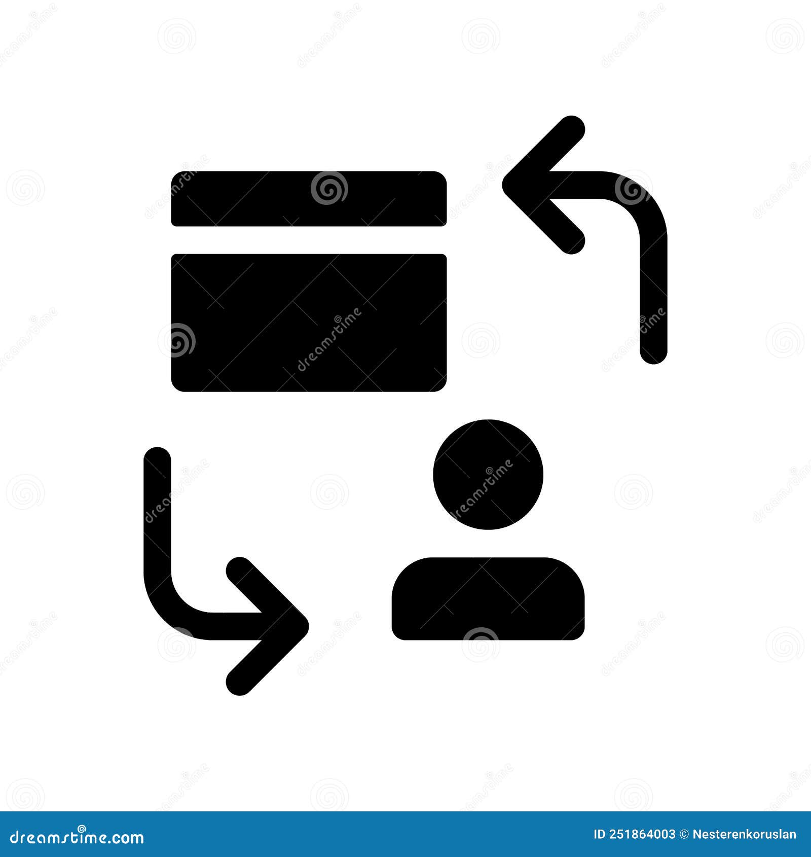 Personal Transactions Black Glyph Ui Icon Stock Vector - Illustration ...