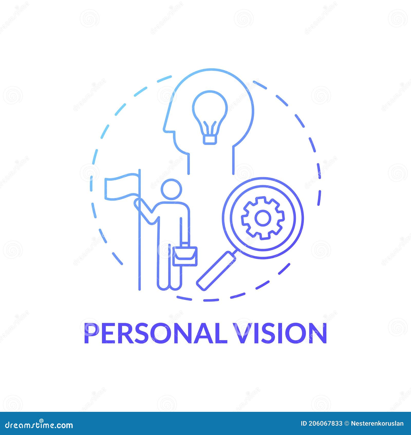 Personal Vision Concept Icon Stock Vector - Illustration of growth ...