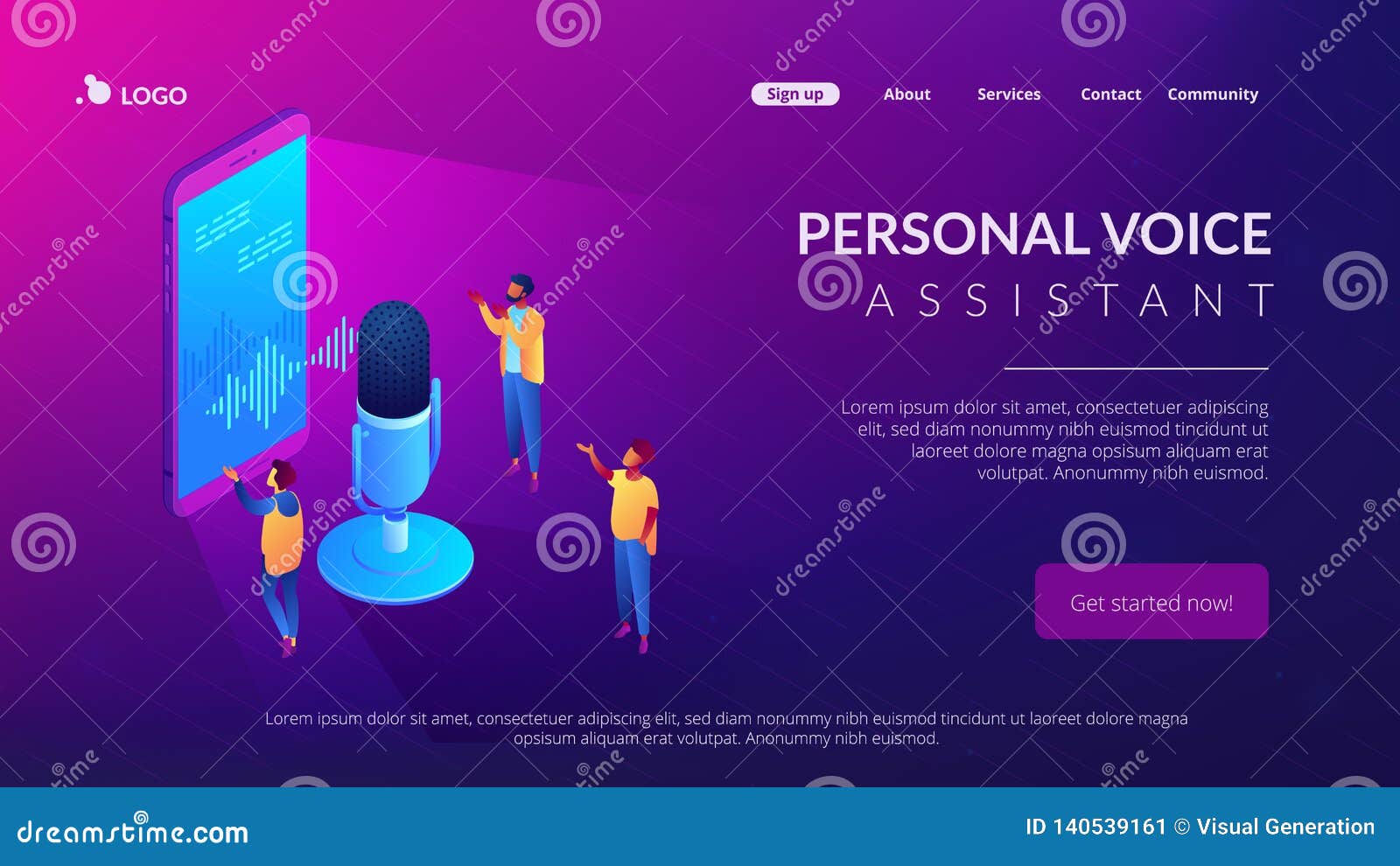 Personal Voice Assistant Isometric 3D Landing Page. Stock Vector ... Personal Voice Assistant Isometric 3D Landing Page. Stock Vector ...