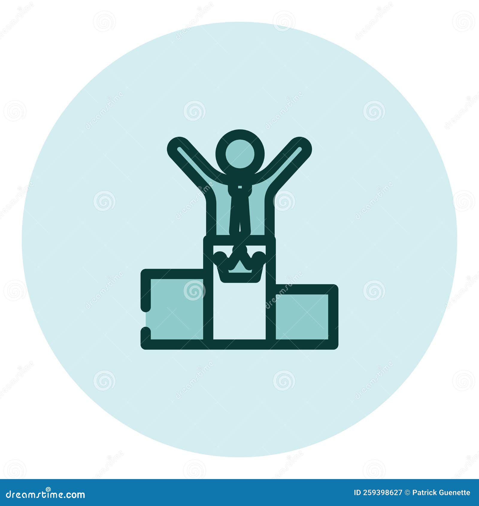 Personal win, icon stock vector. Illustration of vector - 259398627