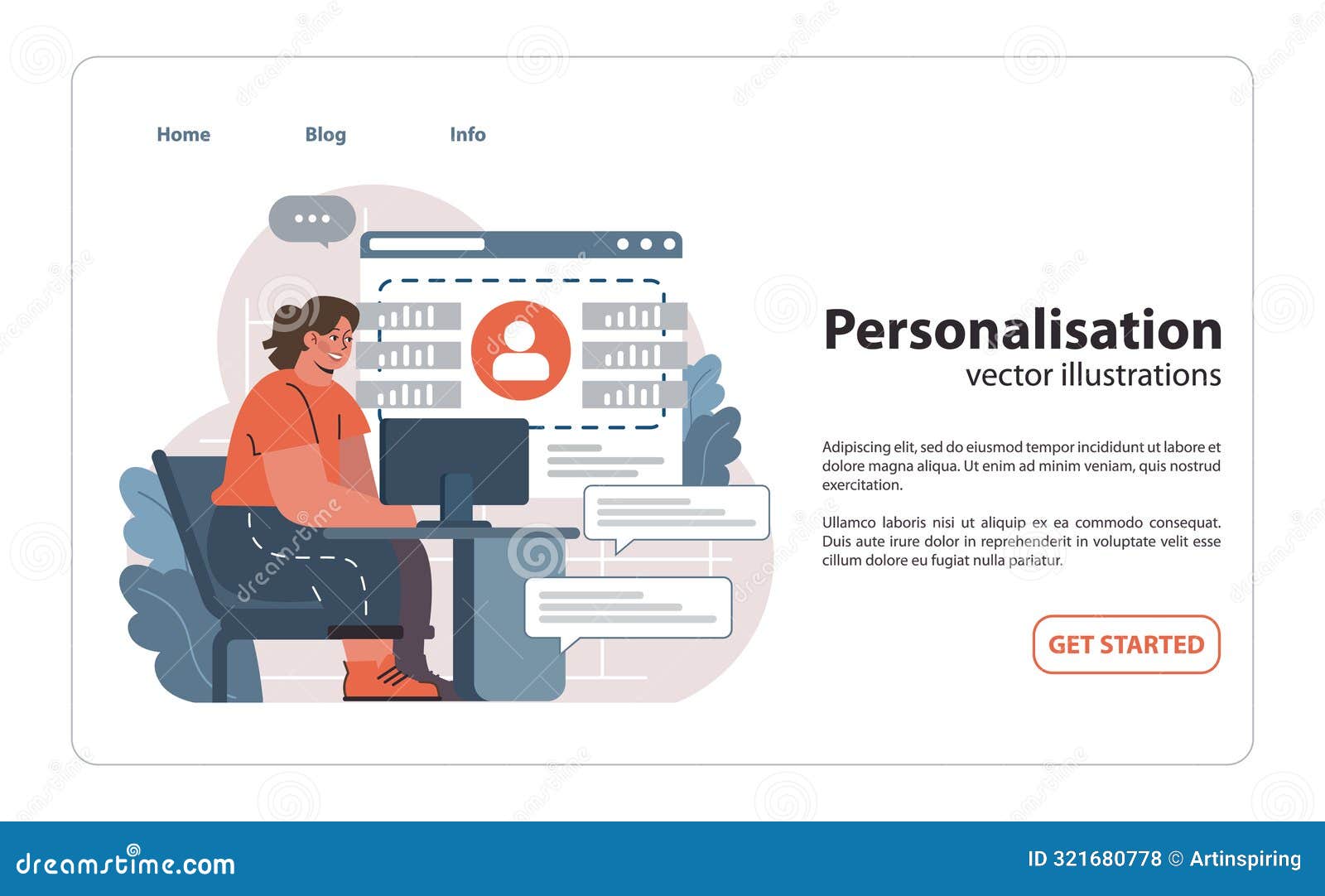 Personalisation in Digital Platform Concept Stock Vector - Illustration ...
