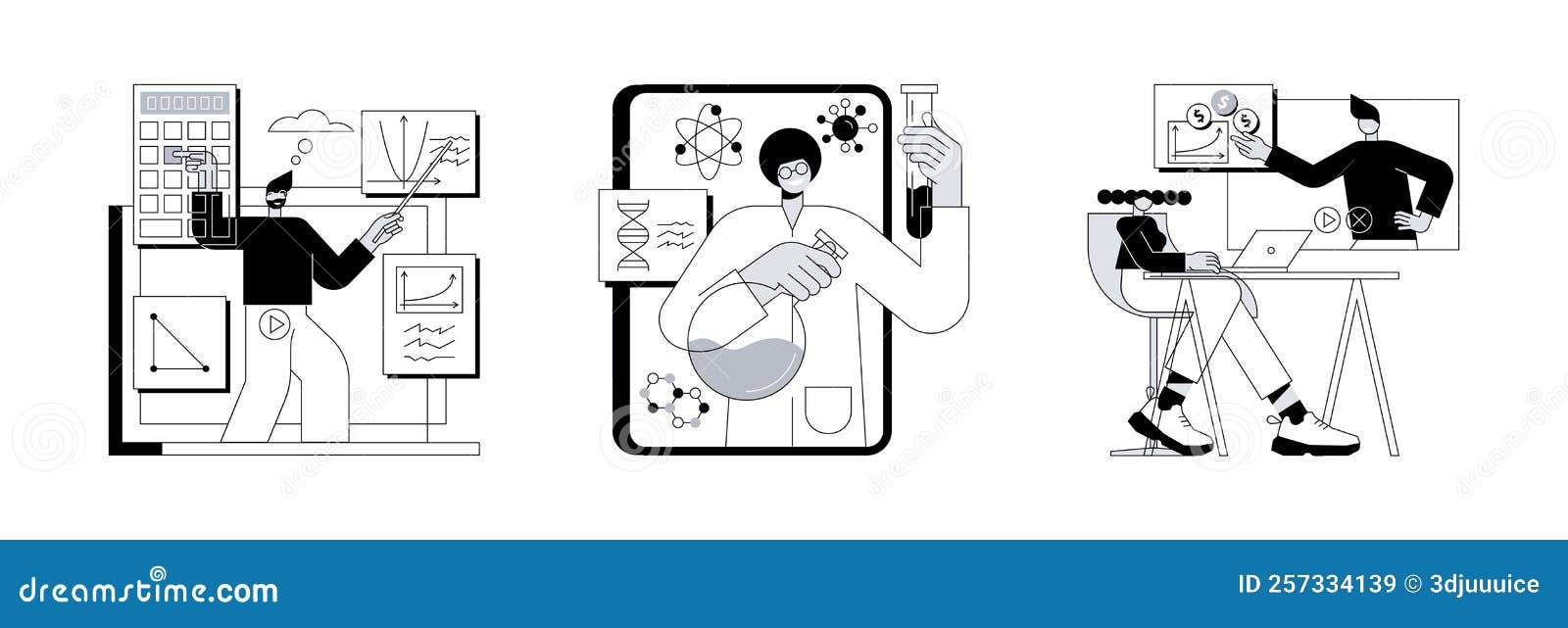 Personalised Learning Abstract Concept Vector Illustrations. Stock ...