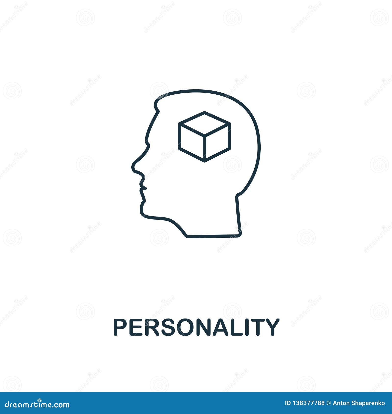 Personality Icon. Thin Outline CreativePersonality Design from Soft ...