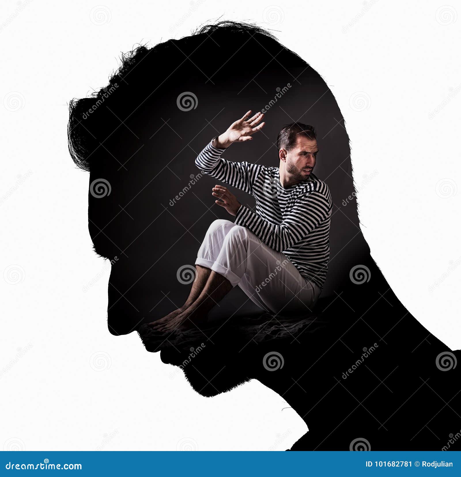 Personality in Prison of the Mind Concept. Stock Image - Image of ...