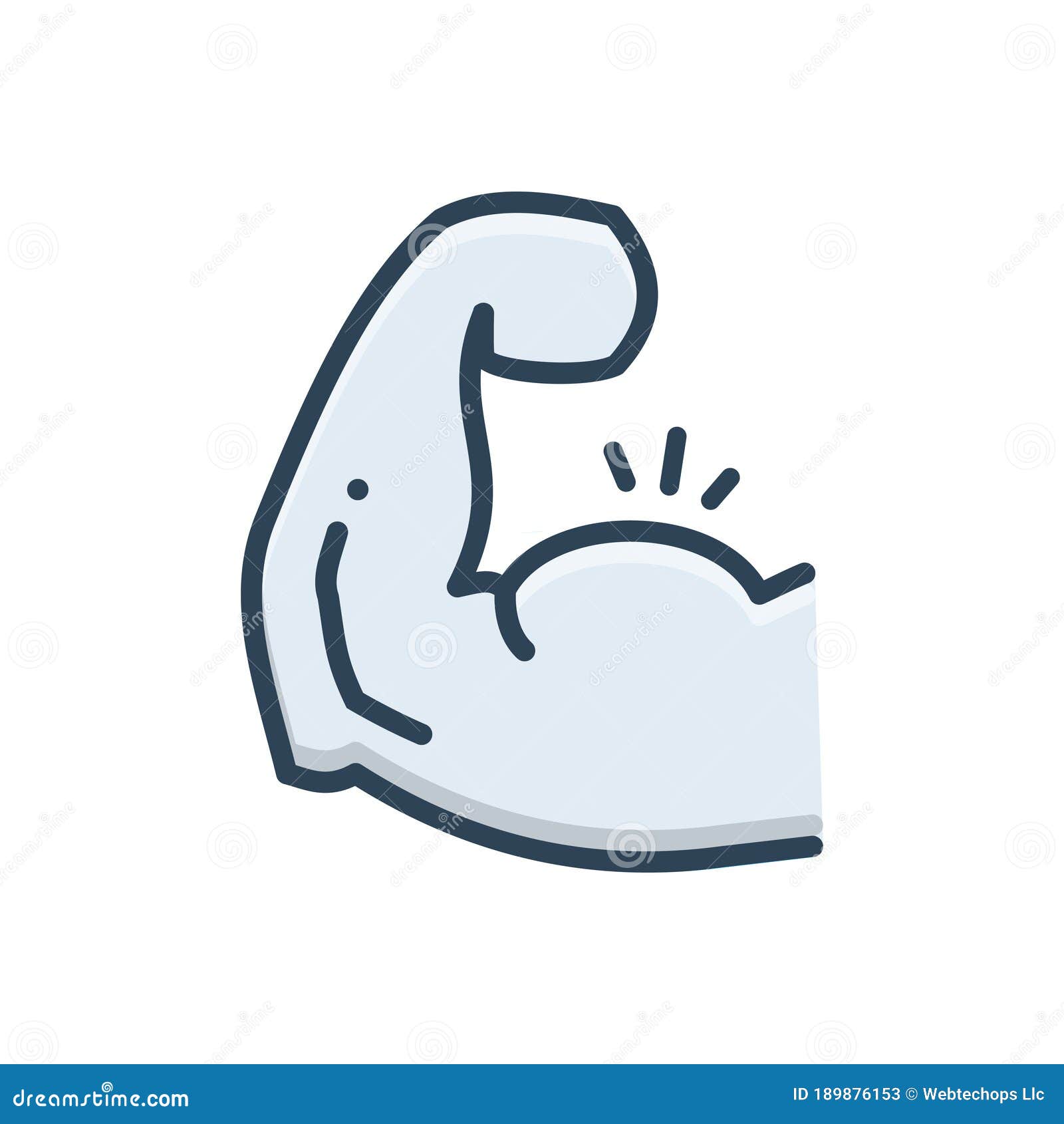 Color Illustration Icon for Strong, Sturdy and Robust Stock ...