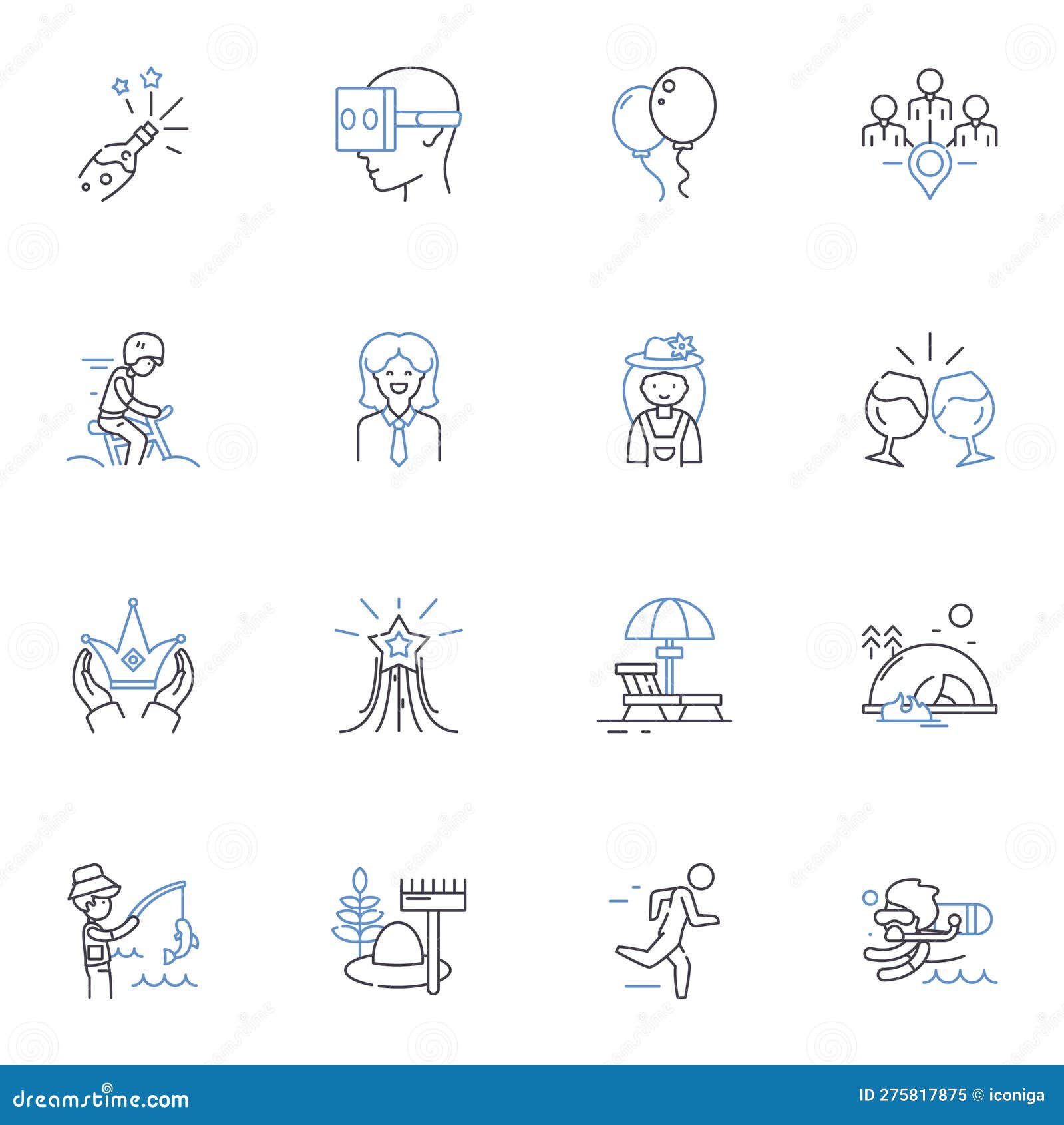 Personality Traits Line Icons Collection. Charismatic, Empathetic ...