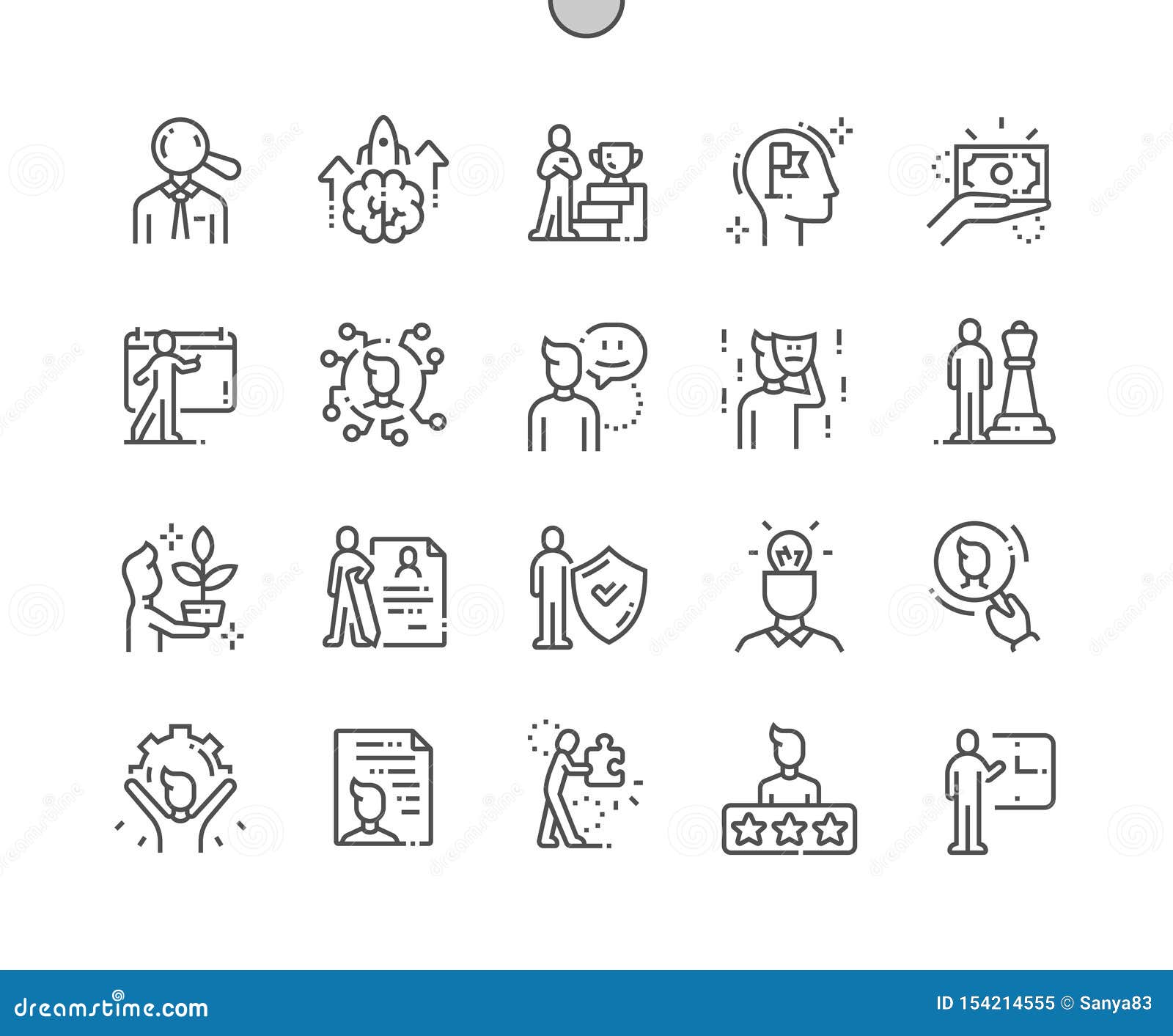 Personality Well-craftedVector Thin Line Icons Stock Vector ...