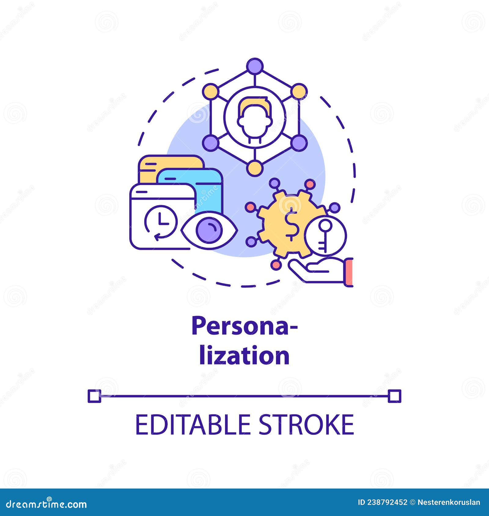 Personalization Concept Icon Stock Vector - Illustration of concept ...