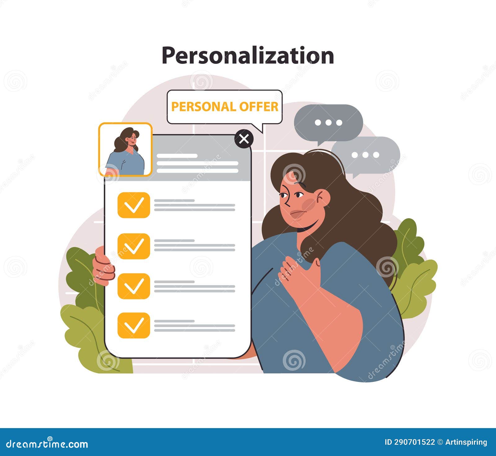 Personalization. Customization of Client Experience Software Stock ...