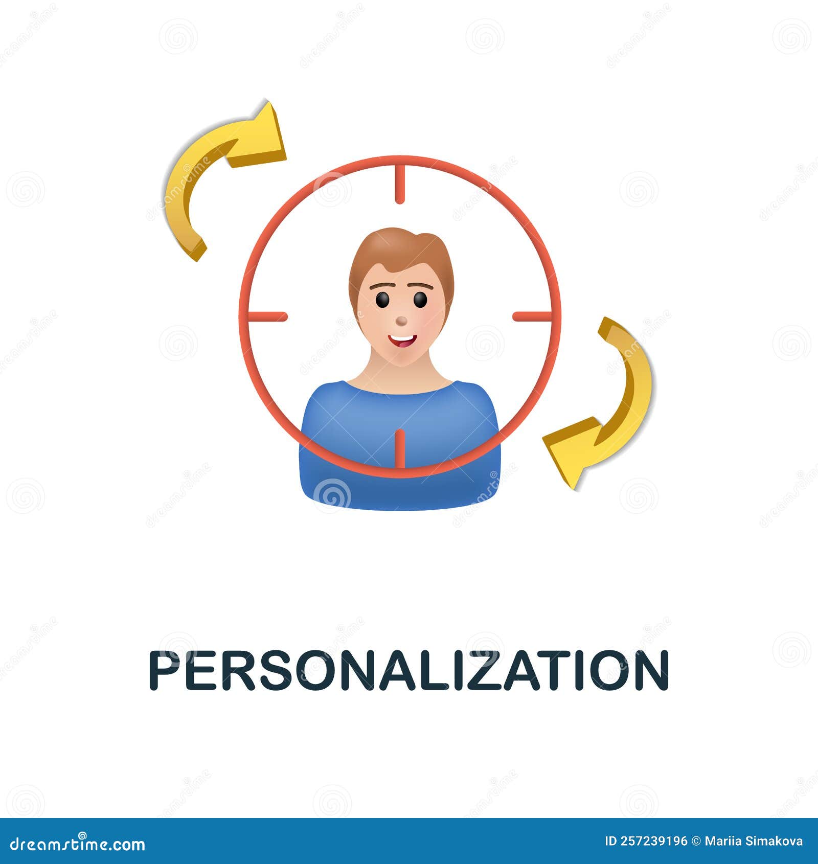Personalization Icon. 3d Illustration from Content Marketing Collection ...