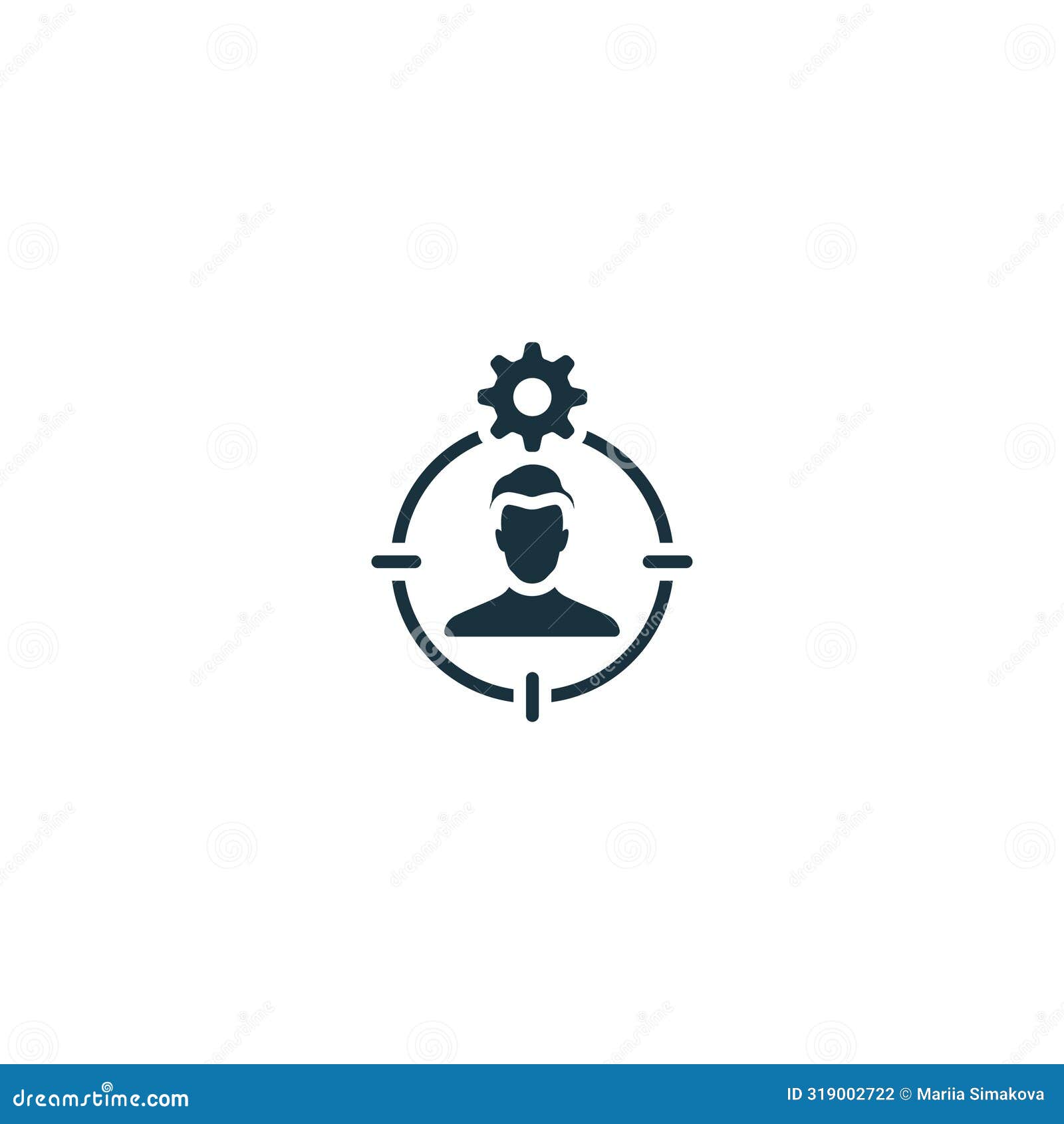 Personalization Icon. Monochrome Simple Virtual Assistant Icon for ...