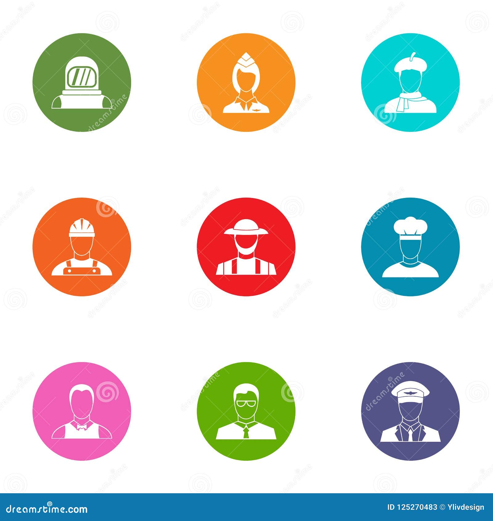 Personalization Icons Set, Flat Style Stock Vector - Illustration of ...