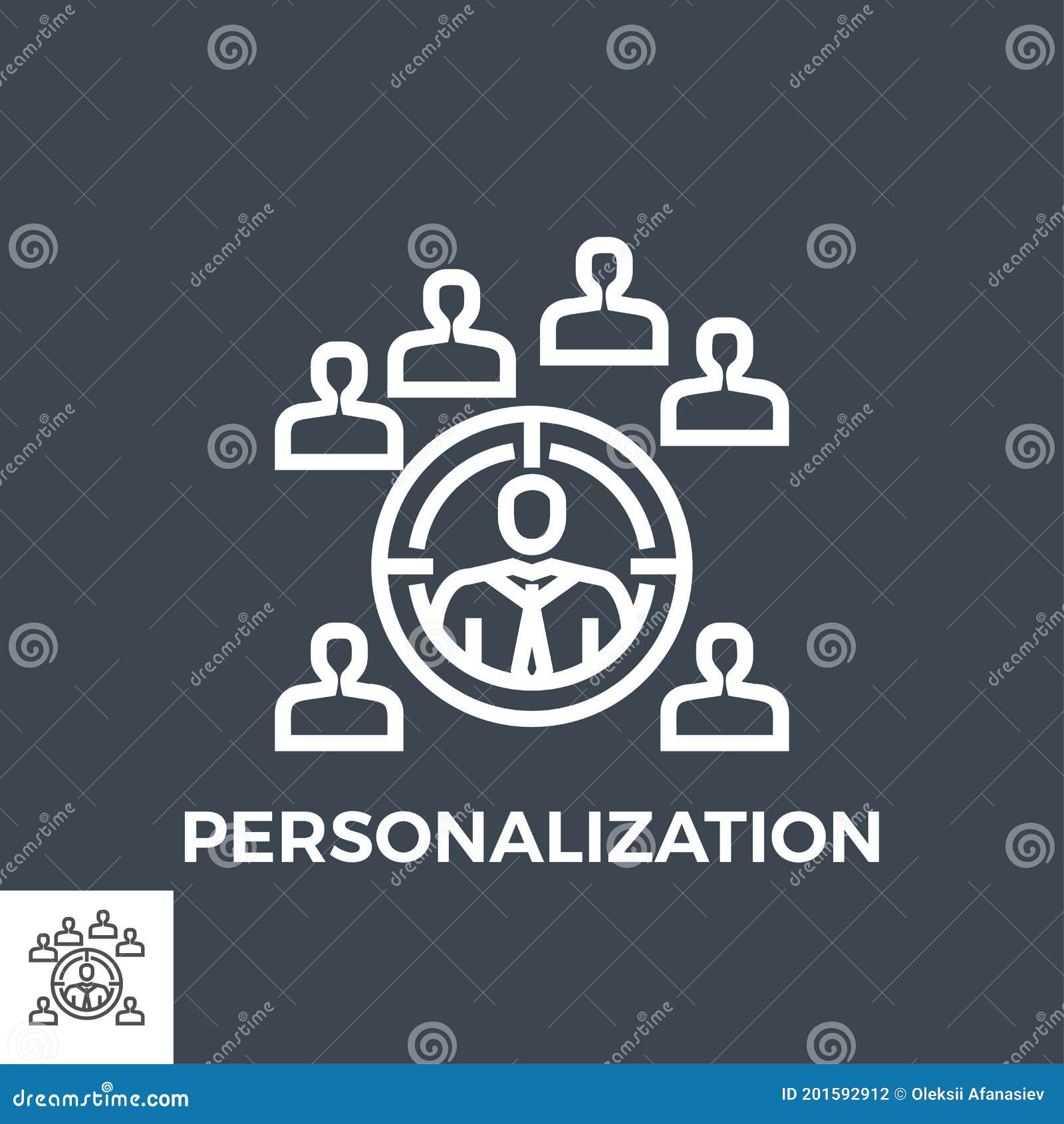 Personalization line icon stock vector. Illustration of sign - 201592912