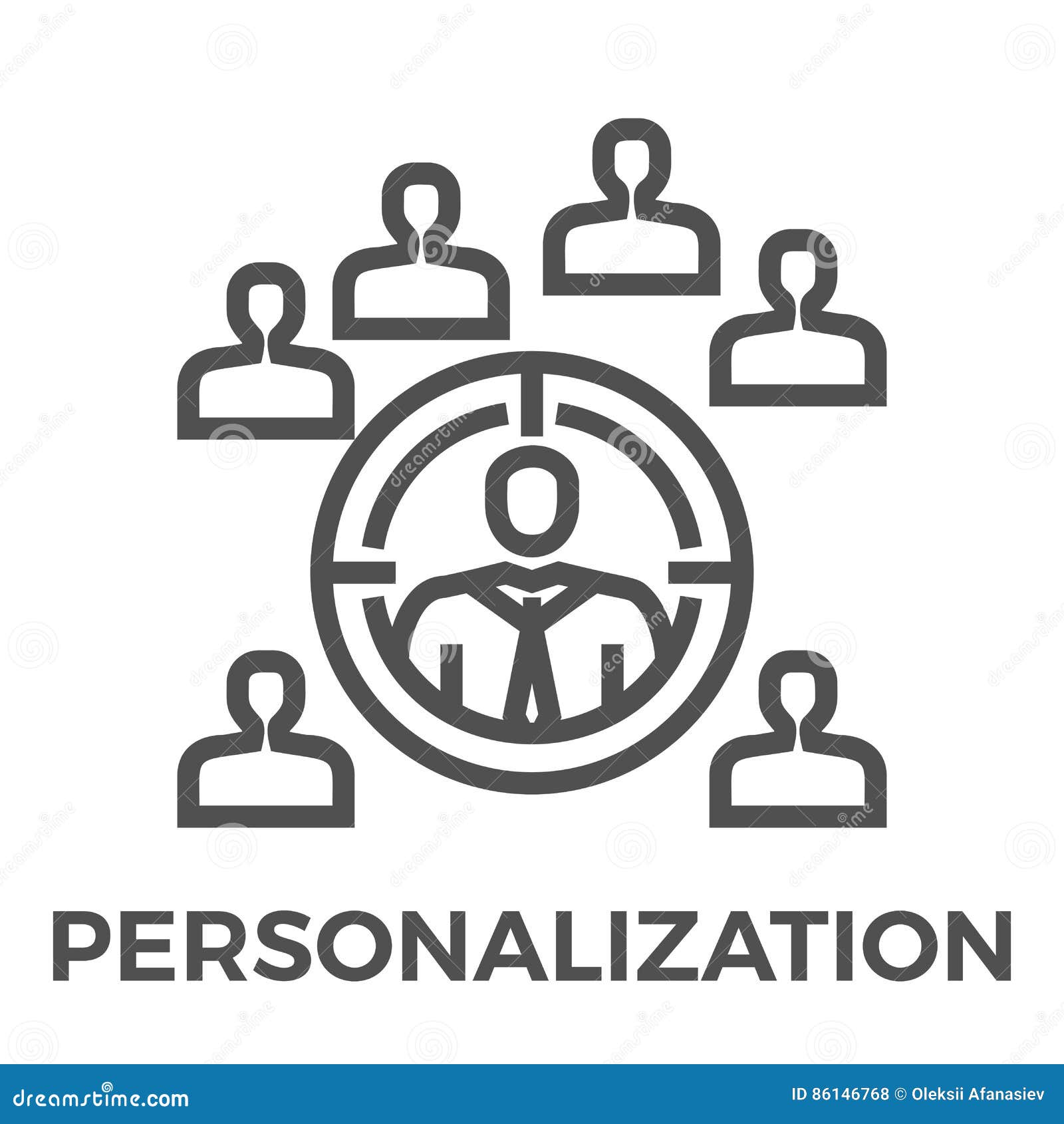 Personalization line icon stock vector. Illustration of outline - 86146768