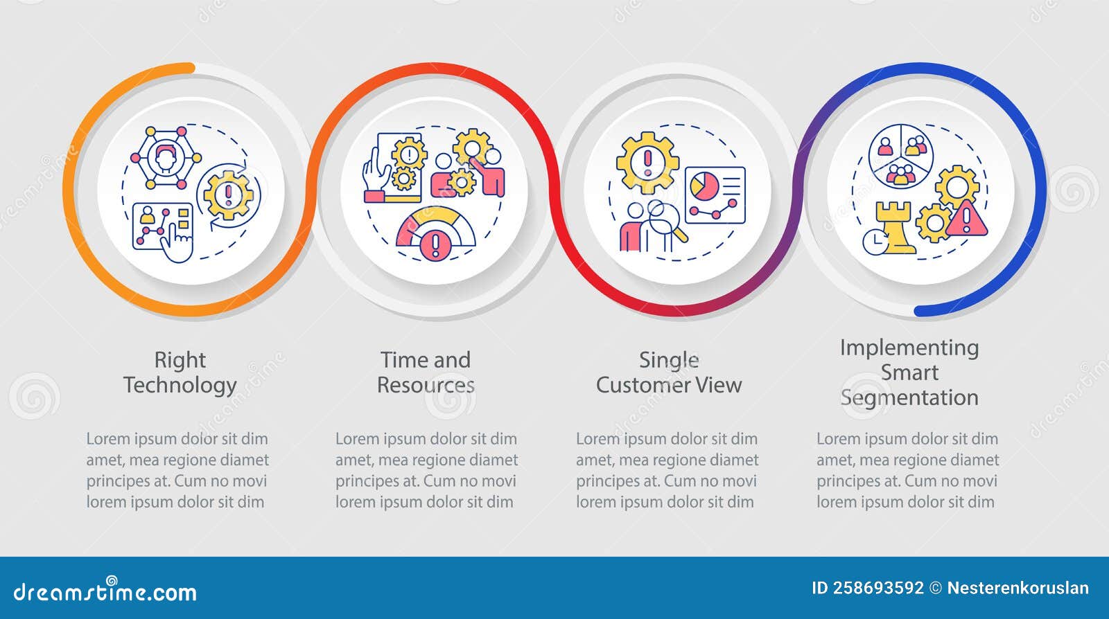Personalization Marketing Tasks Loop Infographic Template Stock ...