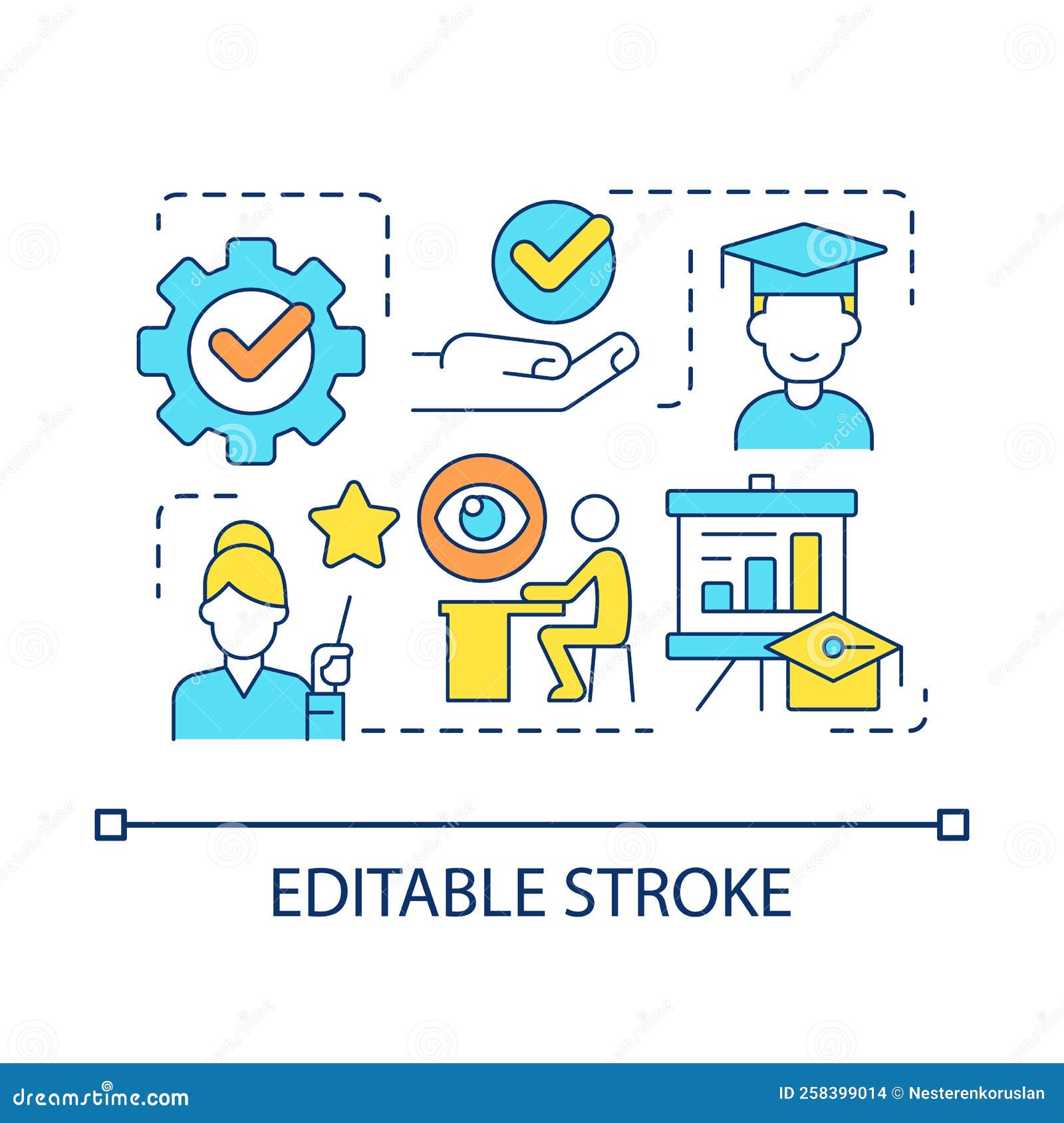 Personalize Employee Training Concept Icon Stock Vector - Illustration ...