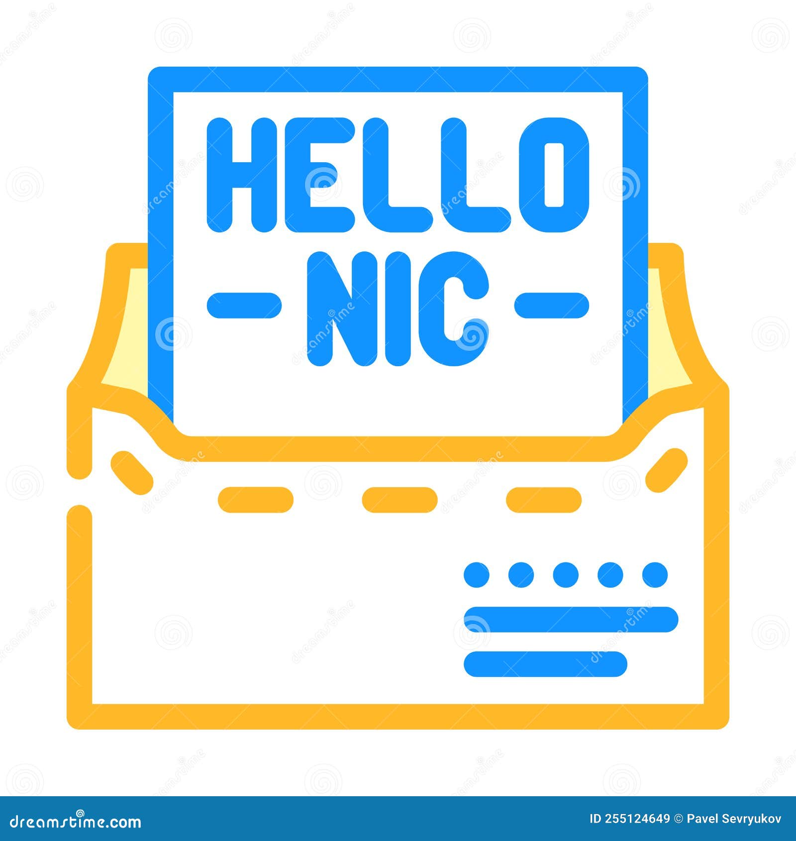 Personalized Email Color Icon Vector Illustration Stock Illustration ...