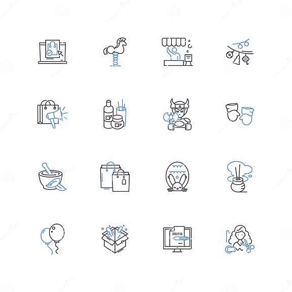 Personalized Industry Line Icons Collection Customization Personalization Tailored Bespoke
