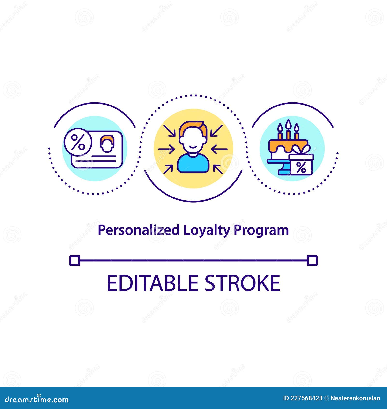Personalized Loyalty Program Concept Icon Stock Vector - Illustration ...