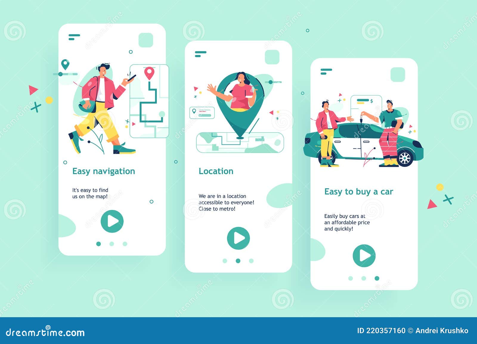 Personalized Mobile Ui Design with Pics Stock Vector - Illustration of ...