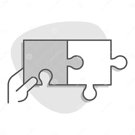 Personalized Problem Solving Symbol. Hand Holding Puzzle Piece. Bespoke ...