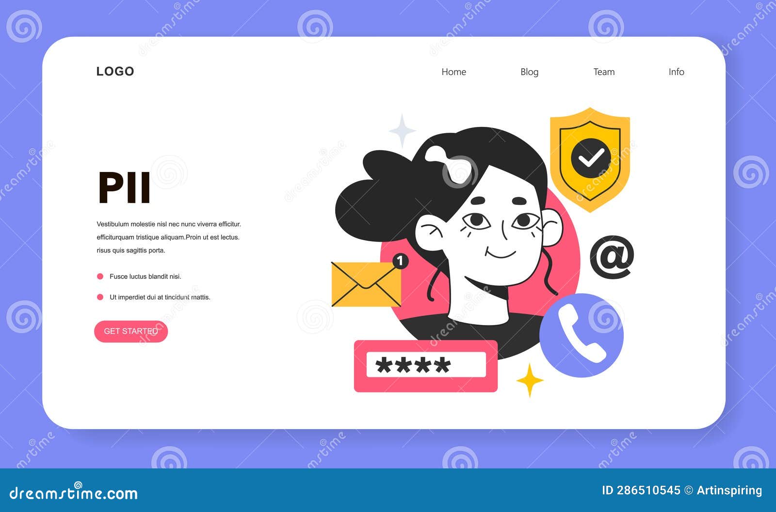 Personally Identifiable Information (PII) Web Banner or Landing Page ...