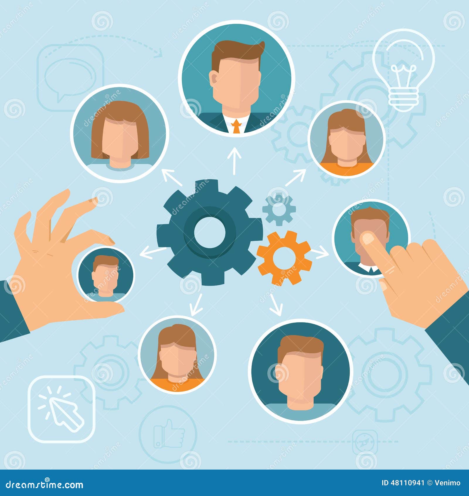 Personalmanagement vektor abbildung. Illustration von menschlich - 48110941