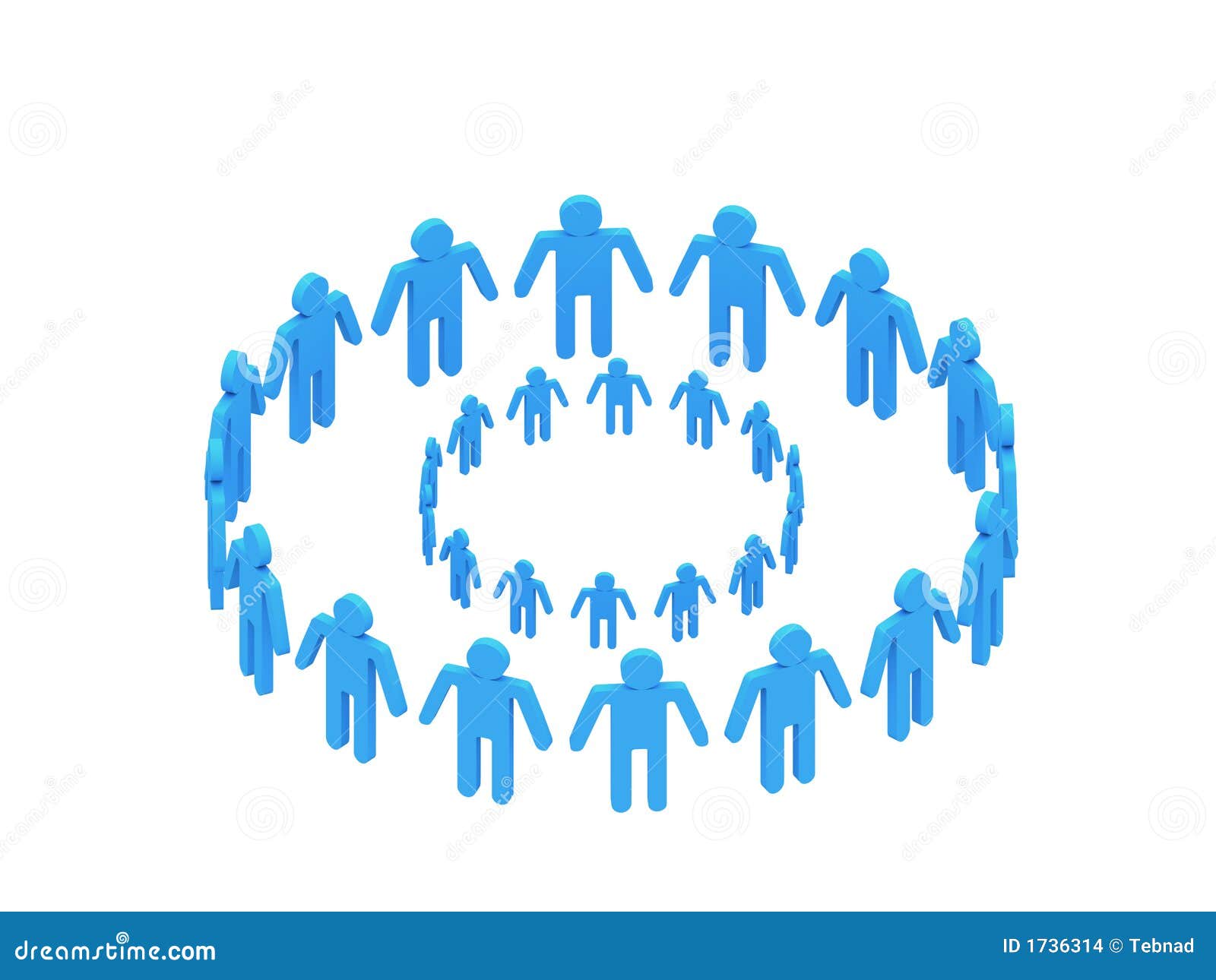 Personas Del Azul 3d Del Logotipo Dos Stock de ilustración ...