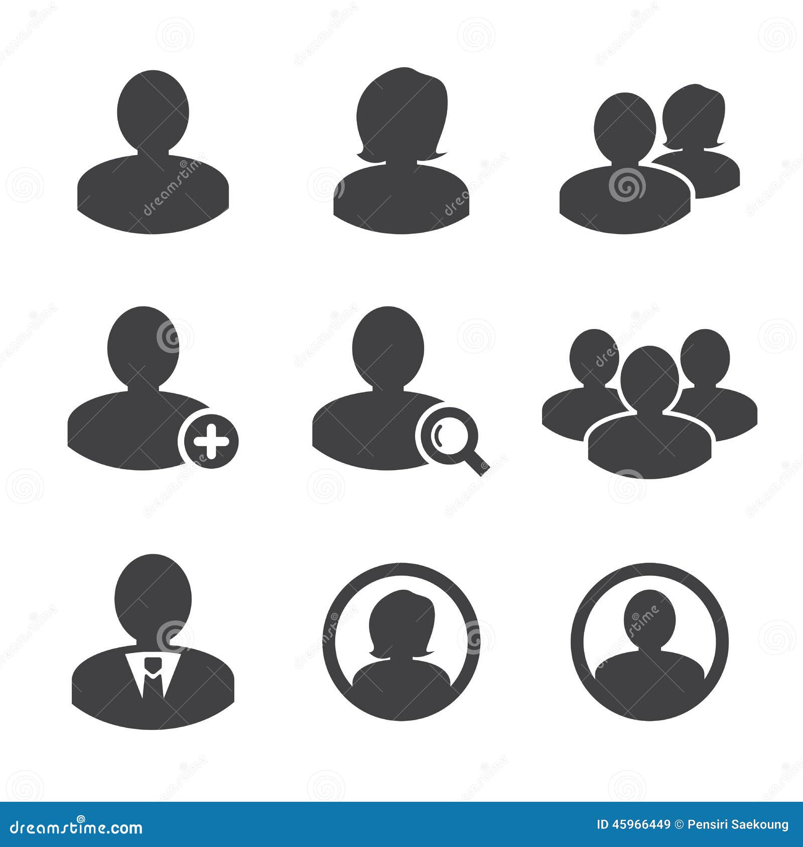 Persone Di Affari Ed Icona Dell'utente Illustrazione Vettoriale ...