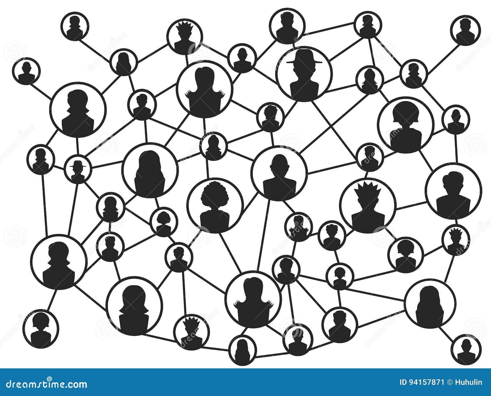 Persone Di Colore Della Rete Sociale Illustrazione Vettoriale ...