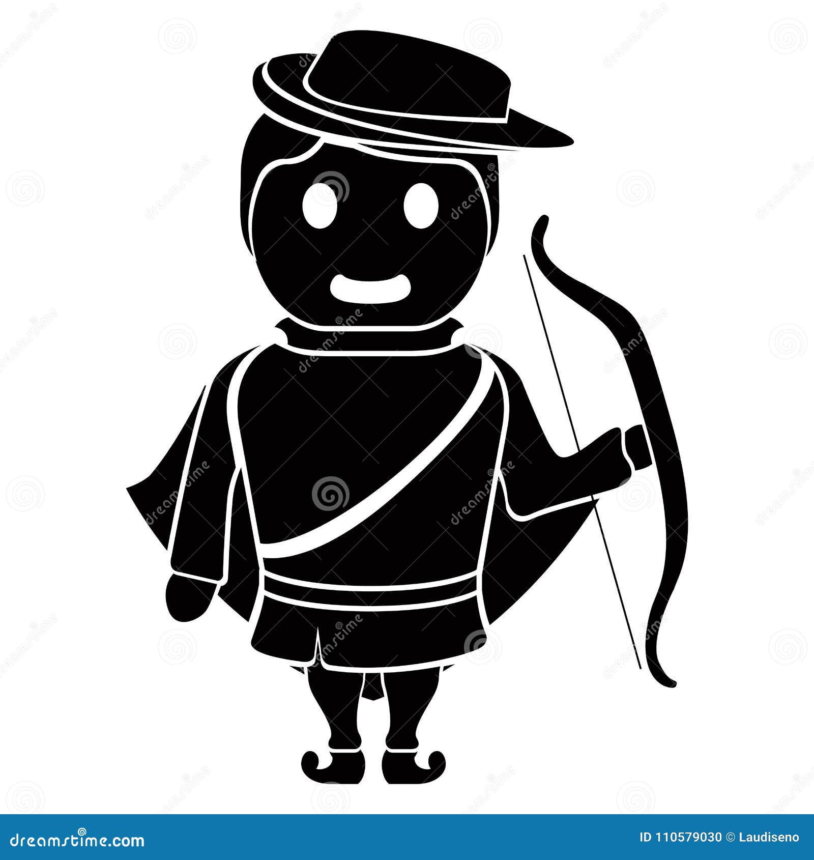 Personnage De Dessin Animé D'Archer Illustration de Vecteur ...