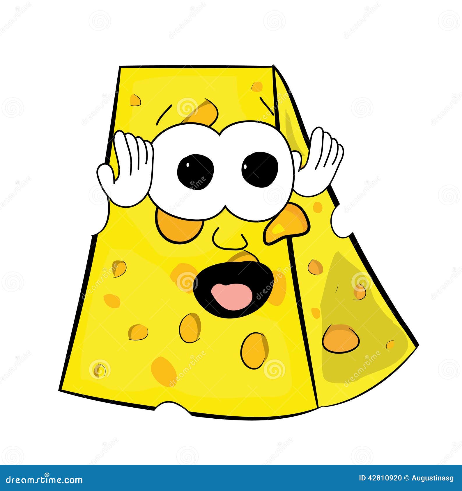 Personnage De Dessin Animé De Fromage Illustration Stock - Illustration ...