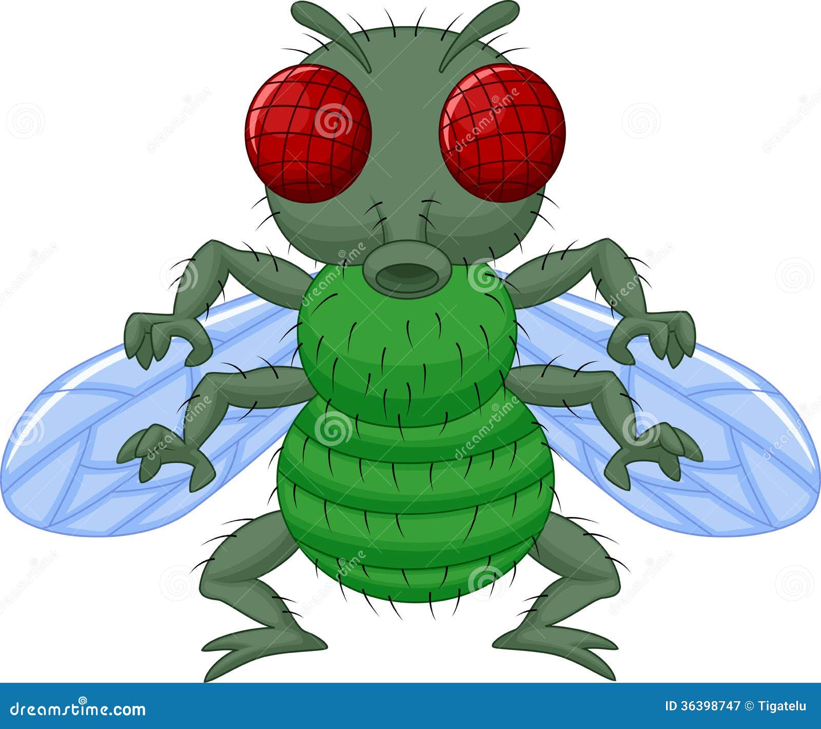 Personnage De Dessin Animé De Mouche Illustration de Vecteur ...