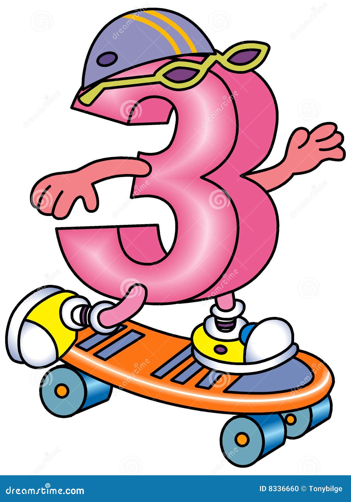 Personnage De Dessin Animé Trois Illustration Stock - Illustration du ...