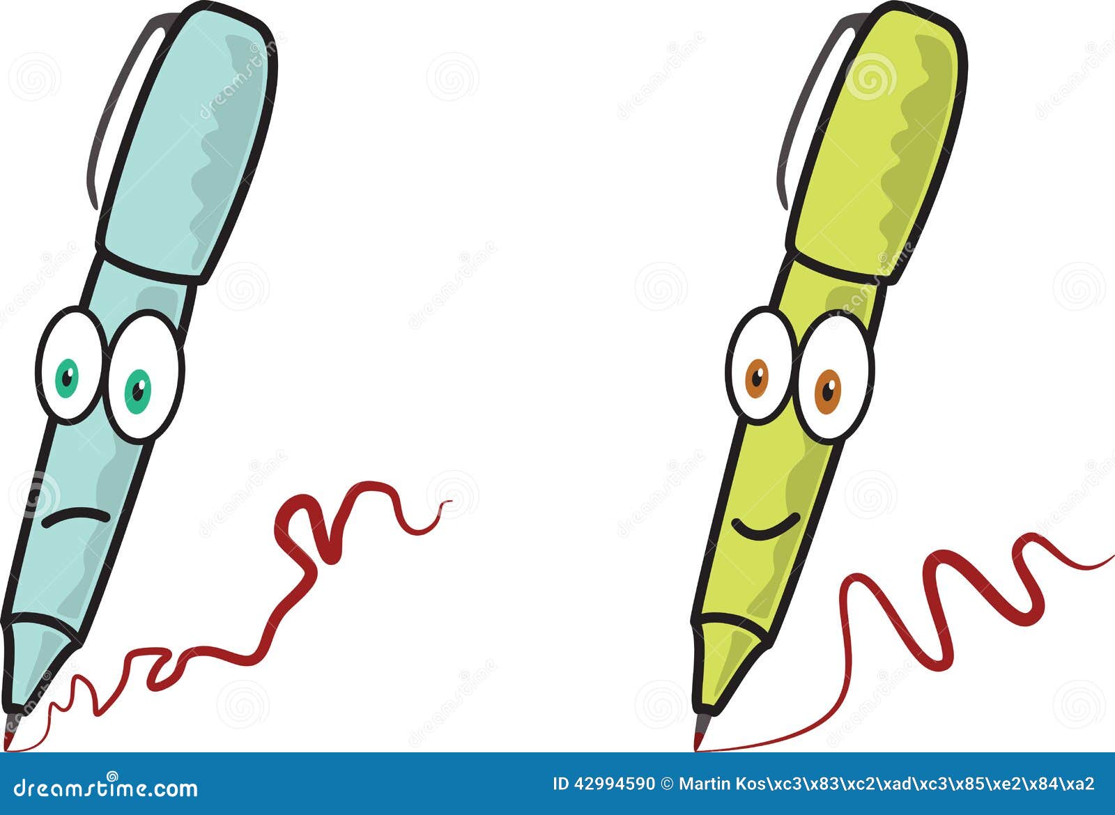 Personnage De Dessin Animé De Stylo Illustration de Vecteur - Image ...