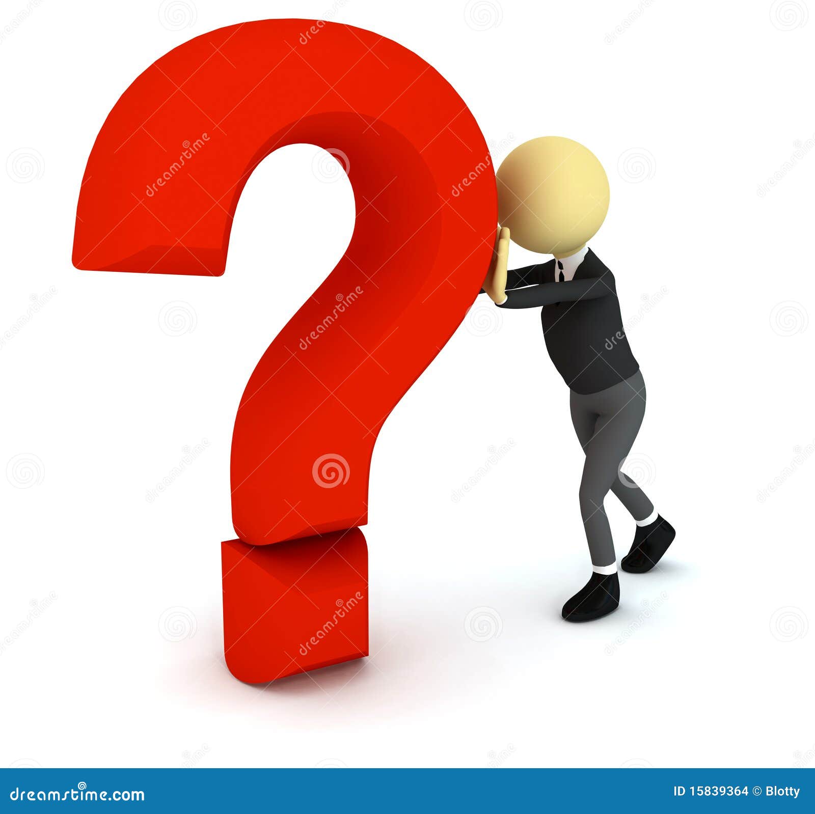 Personne 3d Avec Le Signe De Question Illustration Stock - Illustration ...