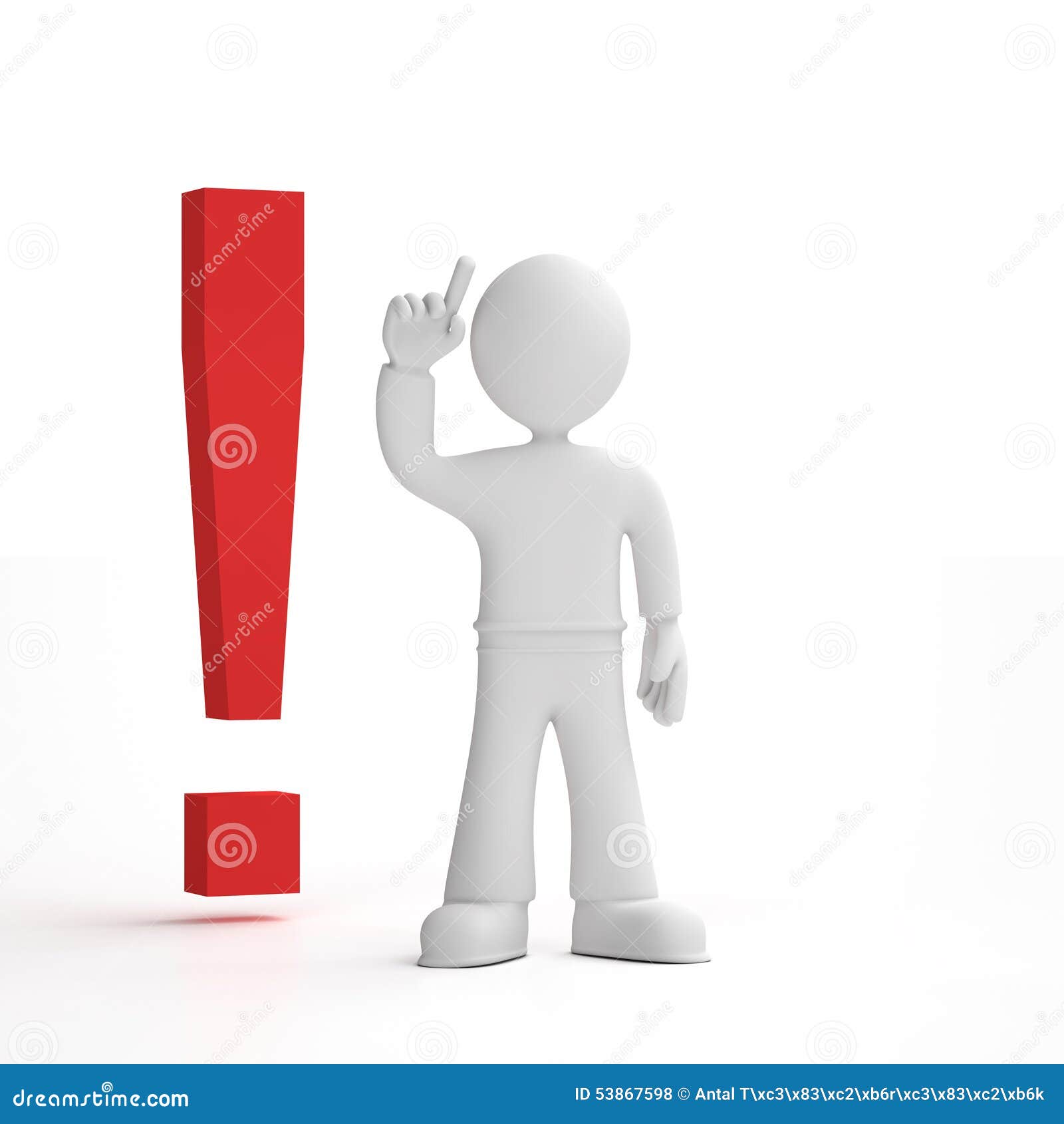 Personne Avec Une Marque D'exclamation Illustration Stock ...