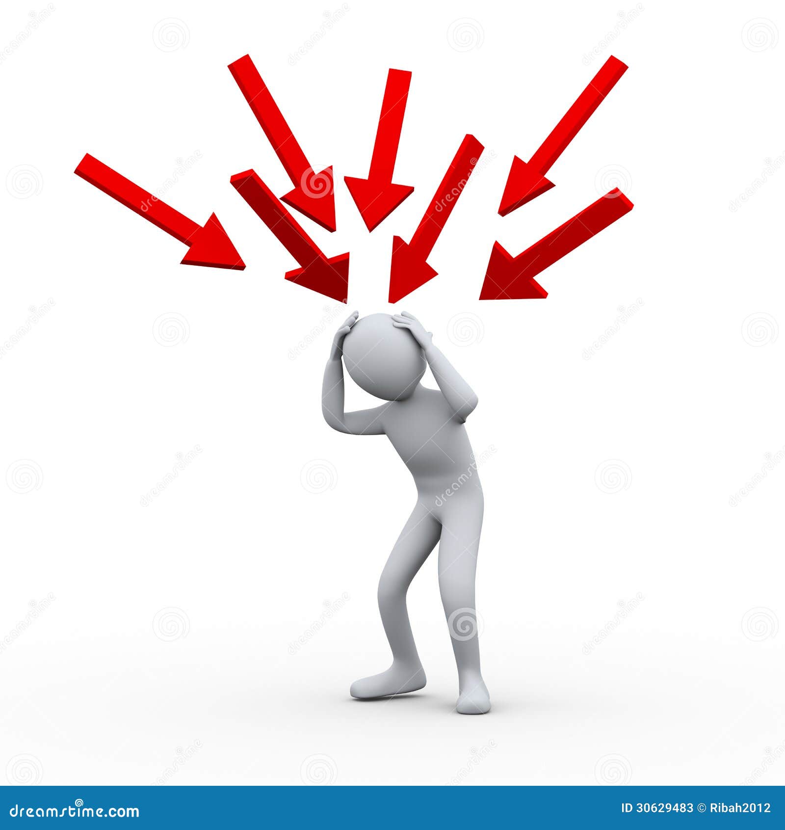 Personne 3d sous pression illustration stock. Illustration du désespoir ...