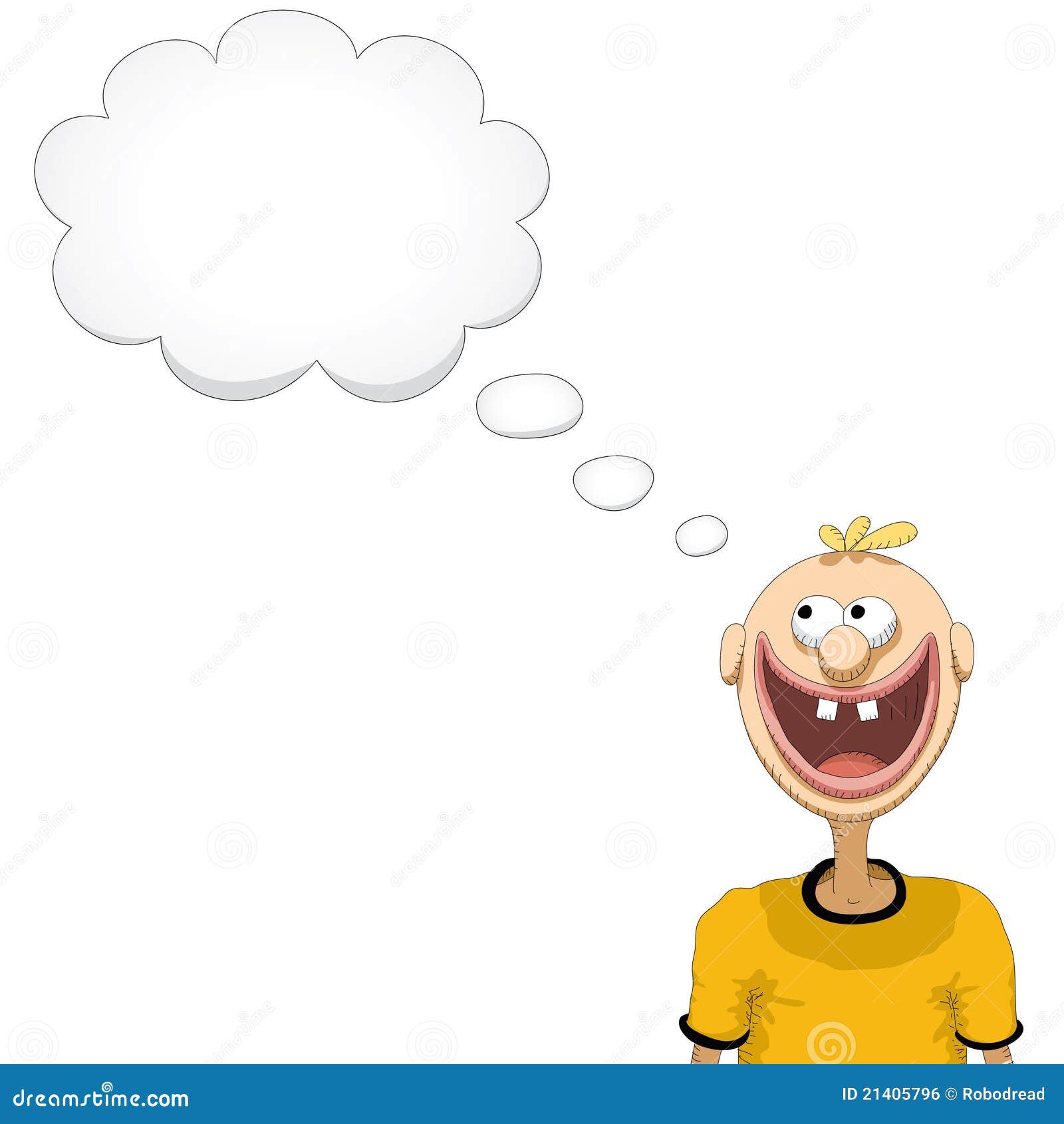 Personne Heureuse Qui Pense Illustration de Vecteur - Illustration du ...